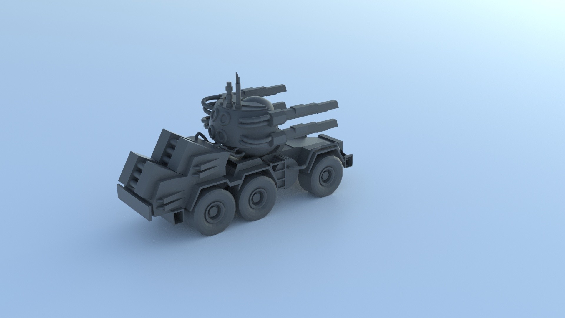 ArtStation - A Wheeled single pilot vehicle with 4 linked Anti-Vehicle ...