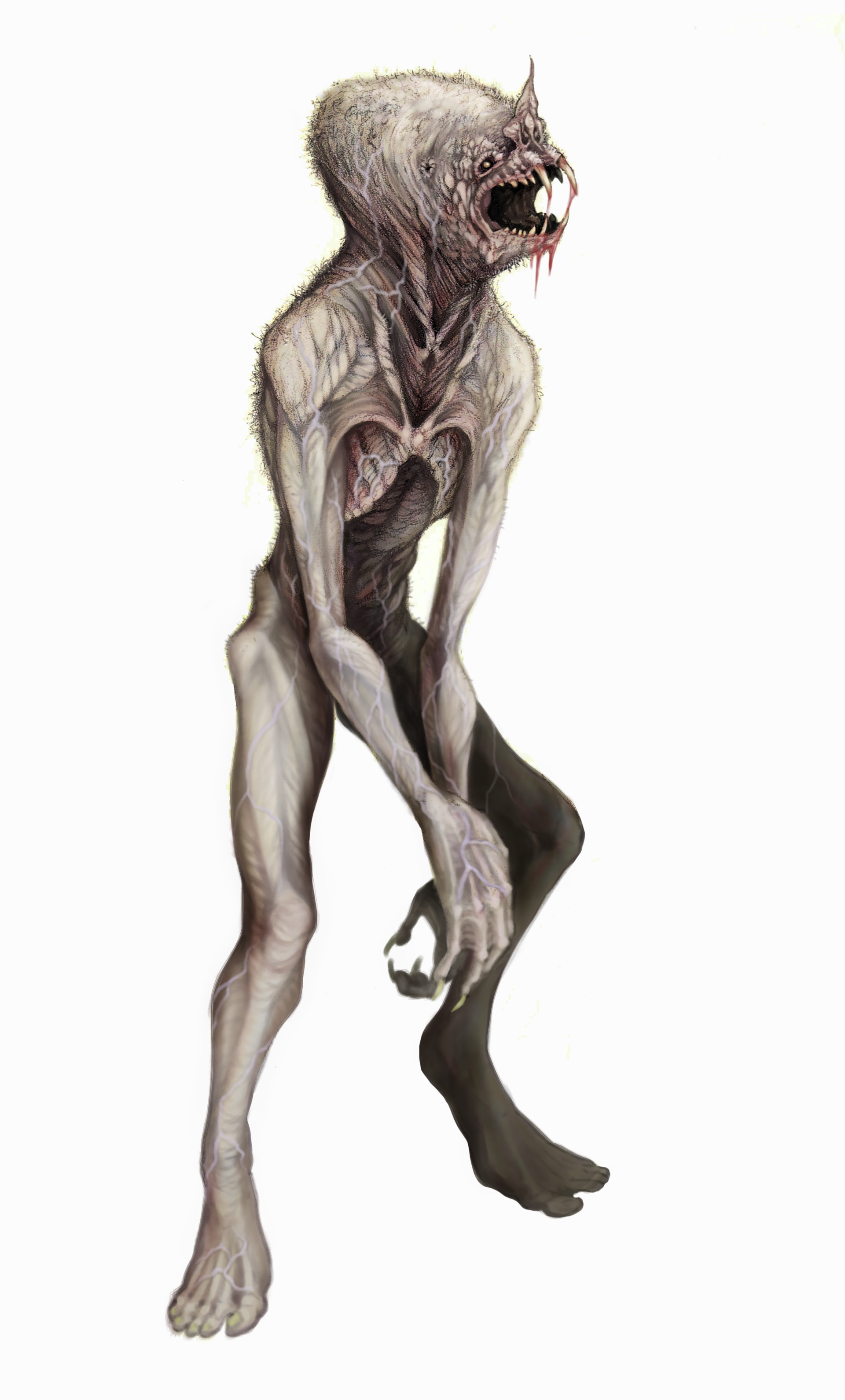 how to draw a vampire body