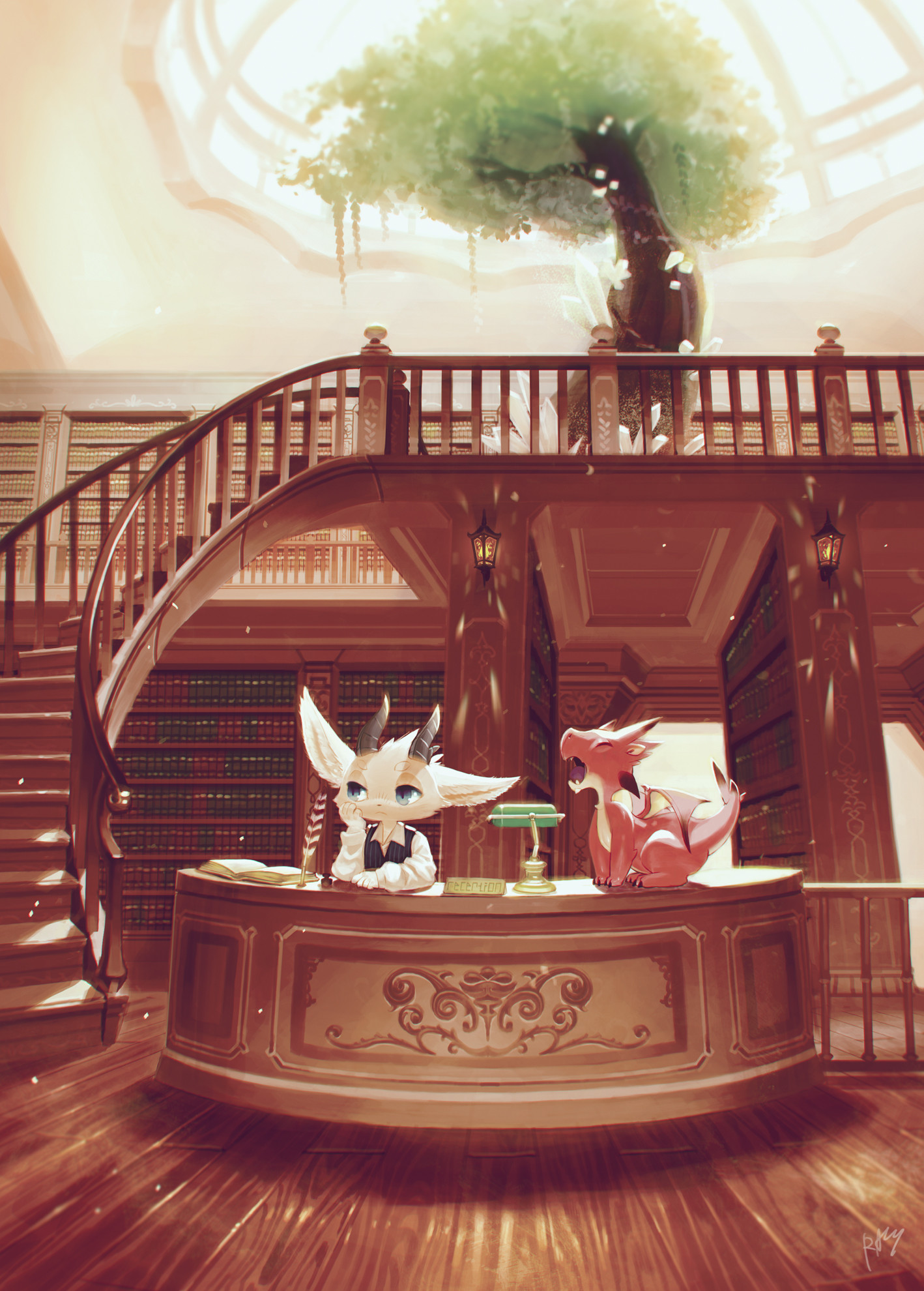 Magic Library by Reizi Ishimura : r/ImaginaryLibraries