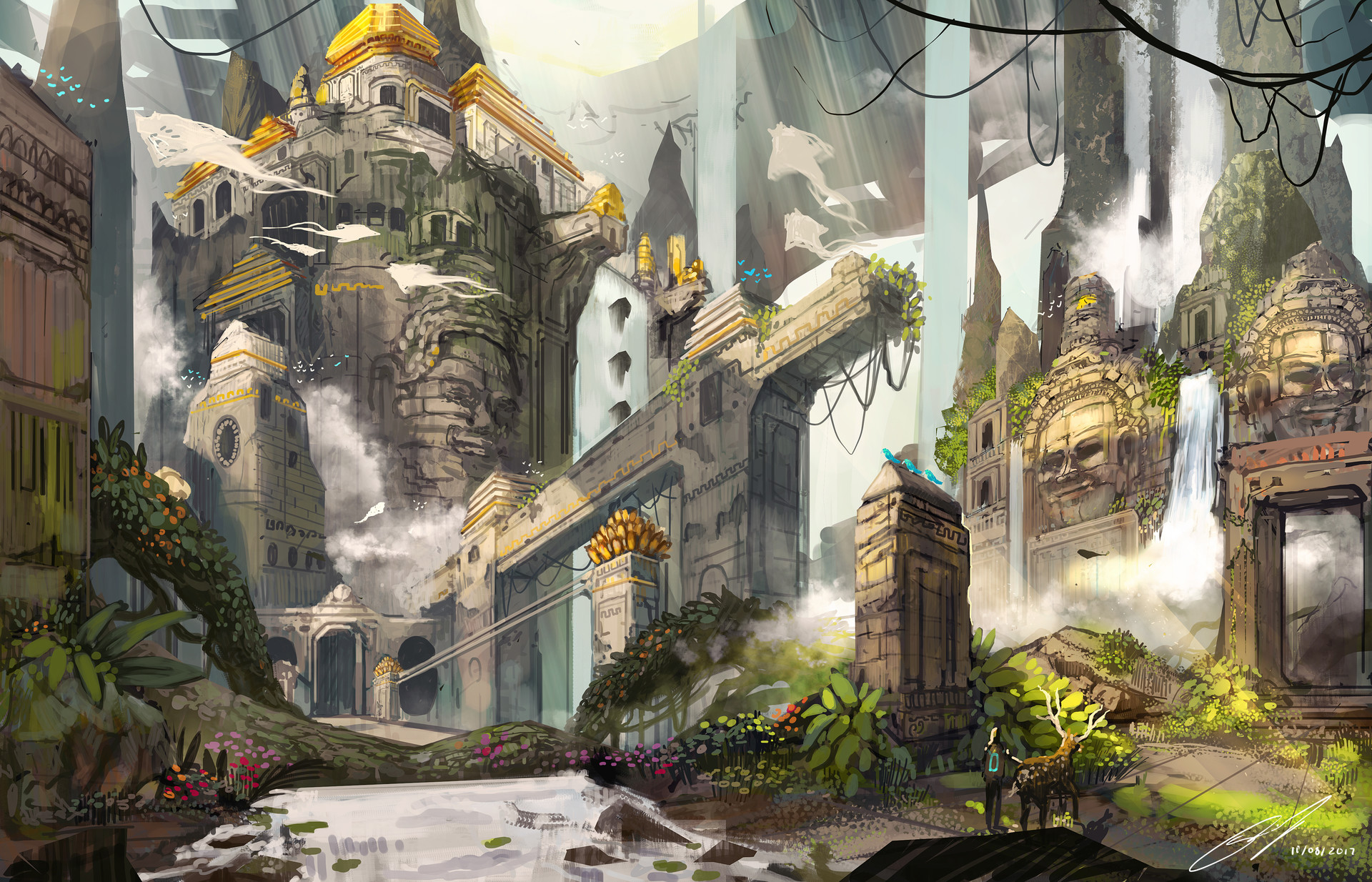 ArtStation - Inside the ancient cavern