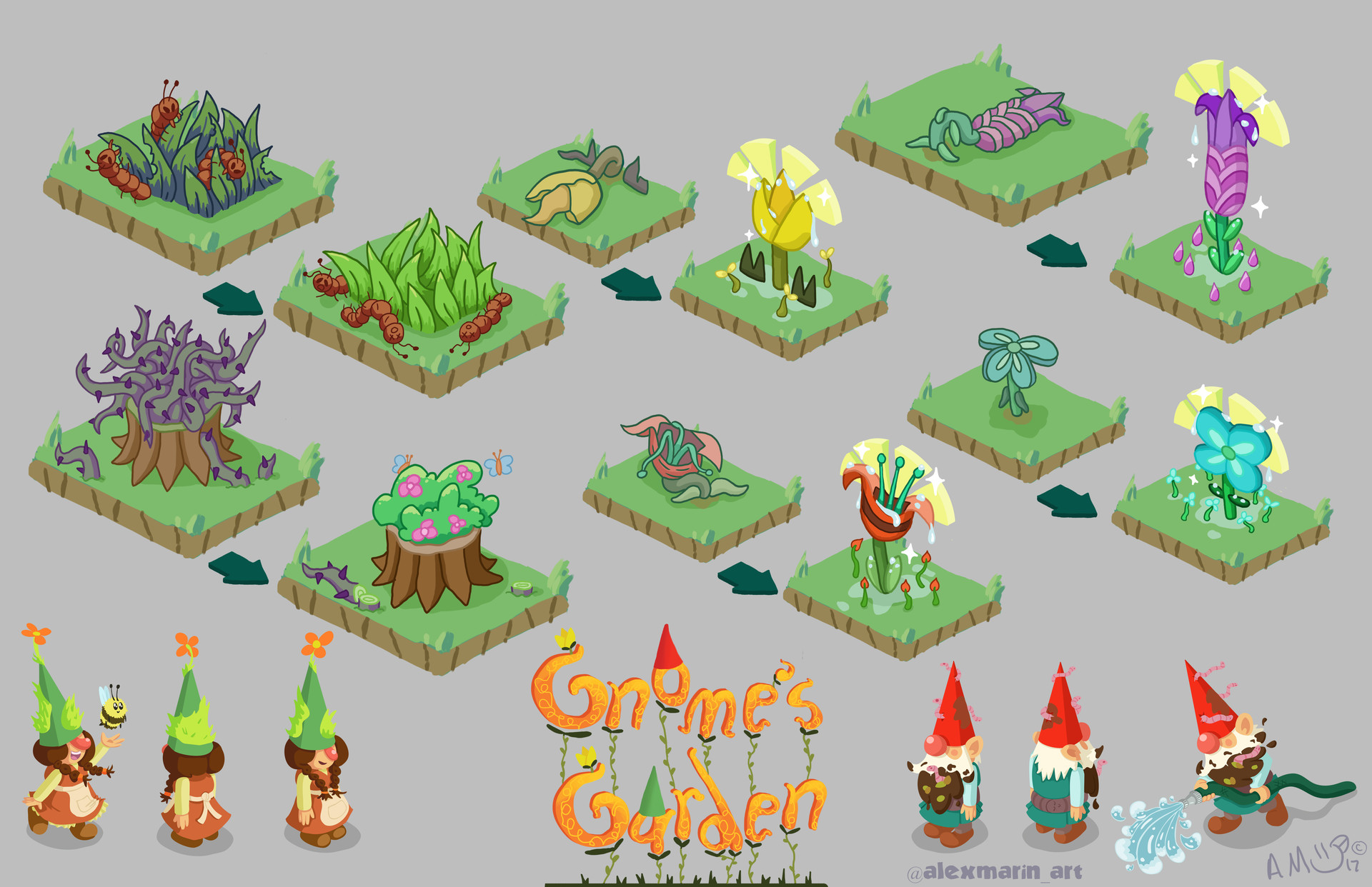 ArtStation - Gnome's Garden Props