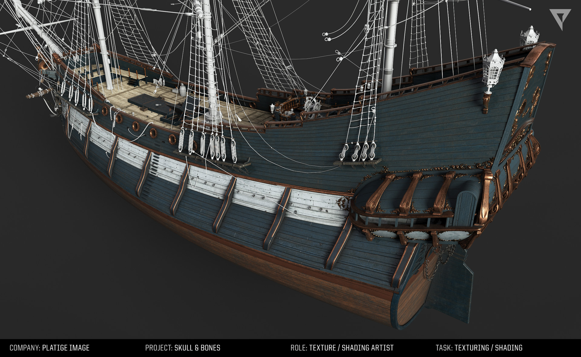 Tomasz Kawecki - Skull & Bones - Merchant ship, texturing and shading.
