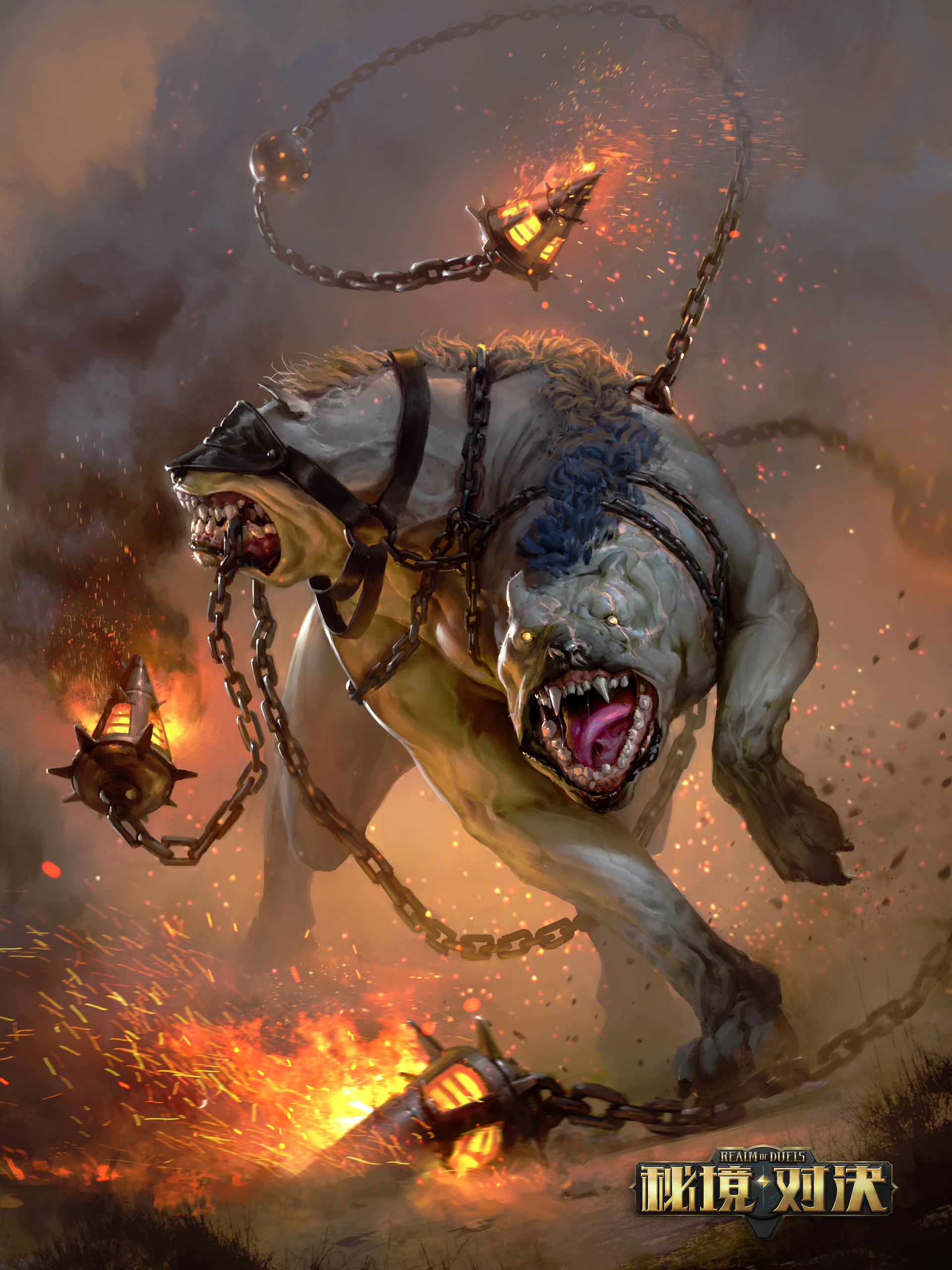 ArtStation - 癫狂链兽 Mania chained beast Realm of Duels (Red Deck)