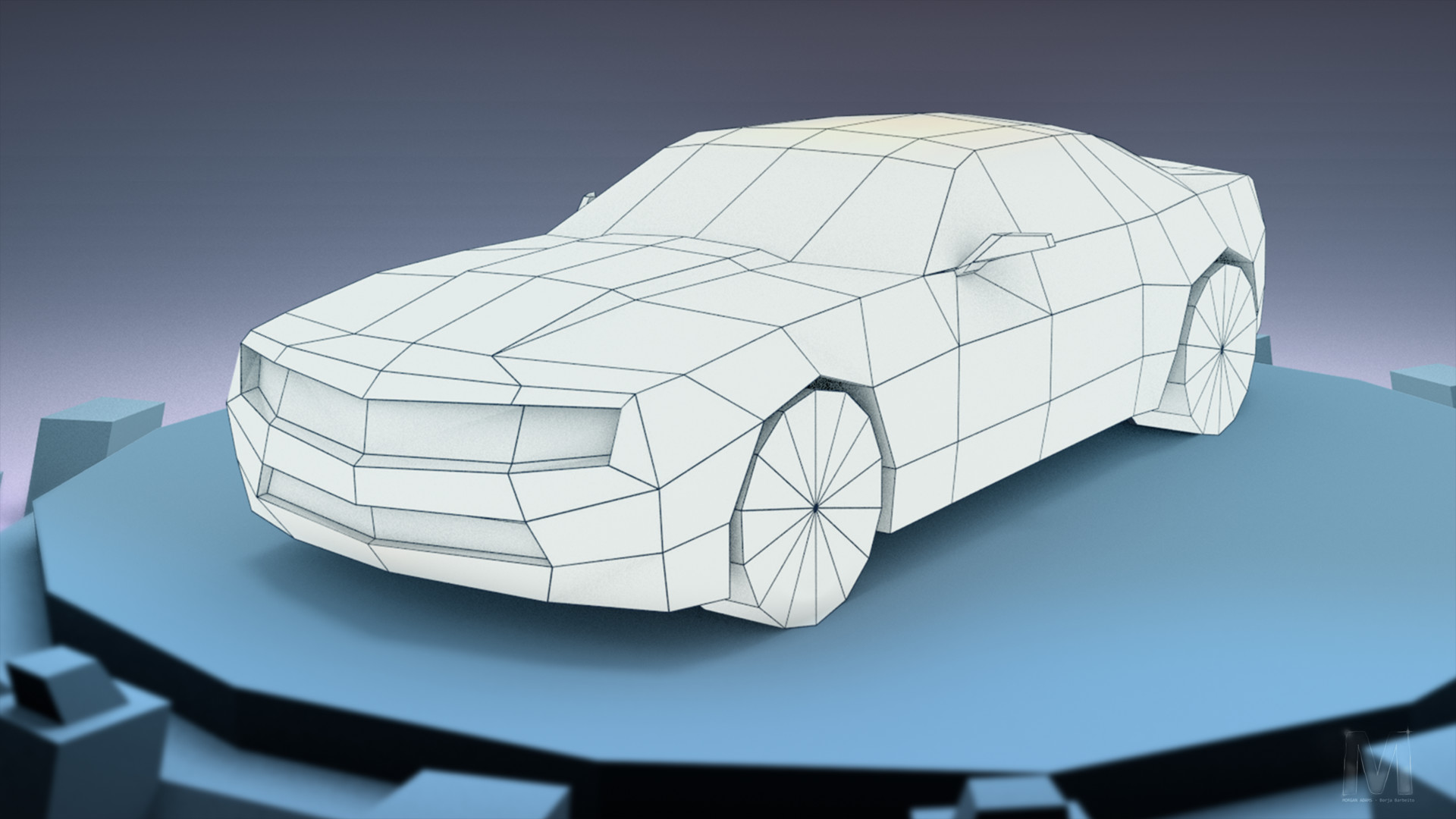 Borja Barbeito - Low Poly Hand Painted- Camaro