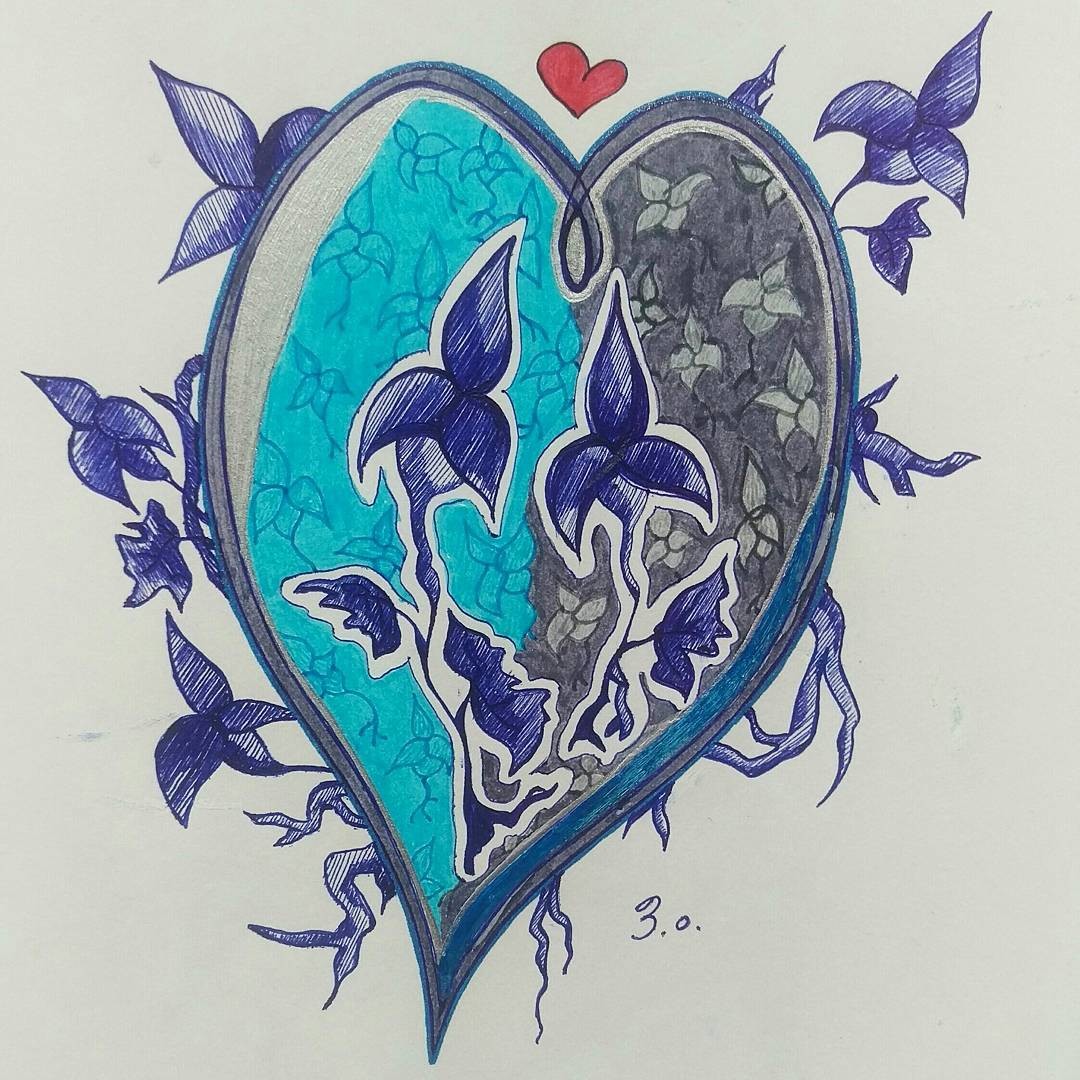 ArtStation - Flower (heart) attack (series of drawings)