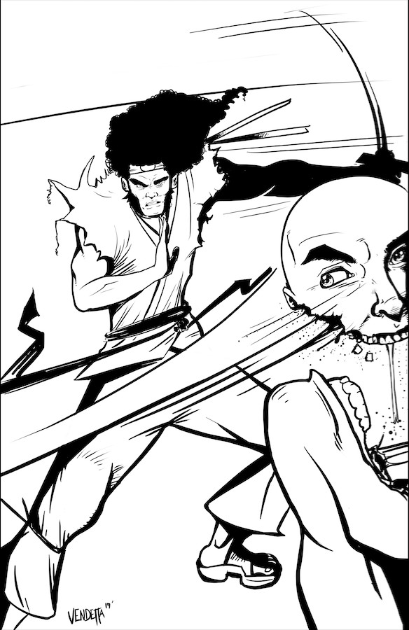 ArtStation - afro samurai inktober