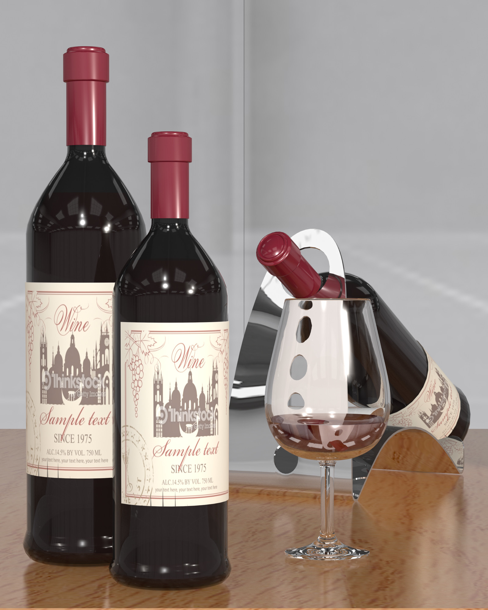 Roy Hirock - Wine bottle Render