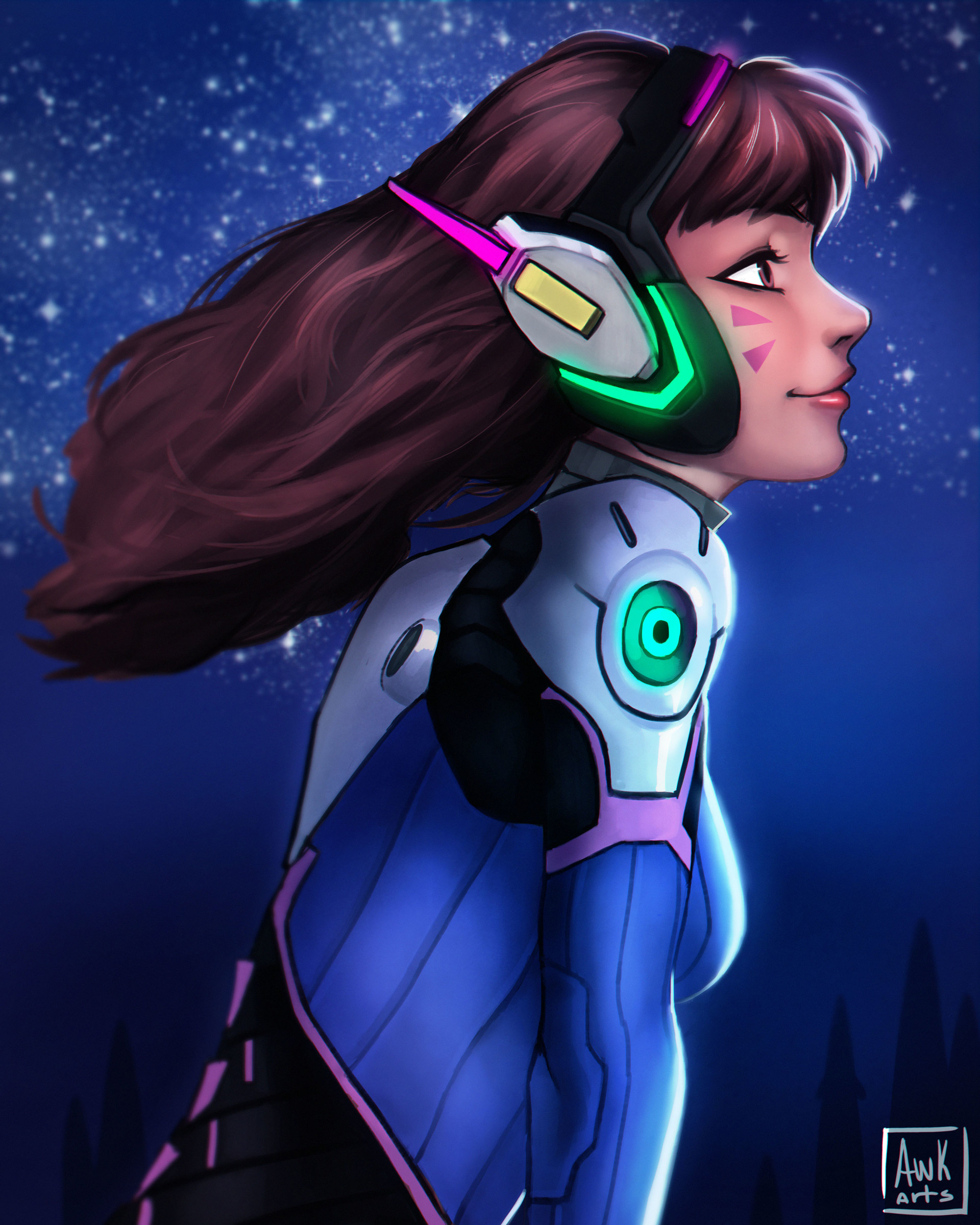 ArtStation - Dva Overwatch Art