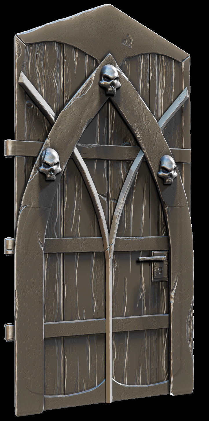ArtStation - Game Props - Low Poly. Door