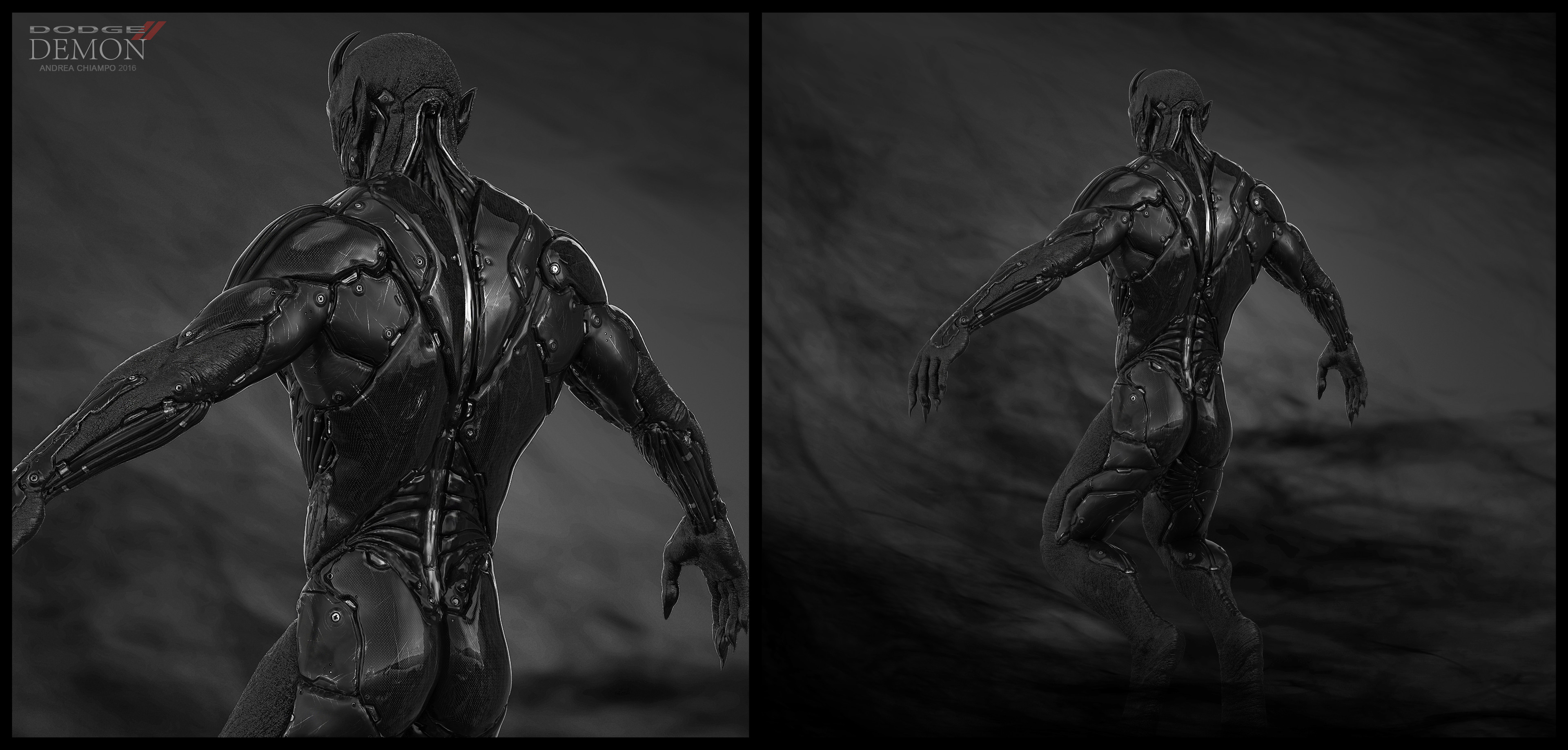 Andrea Chiampo Design - DODGE DEMON - Humanoid Concept Design