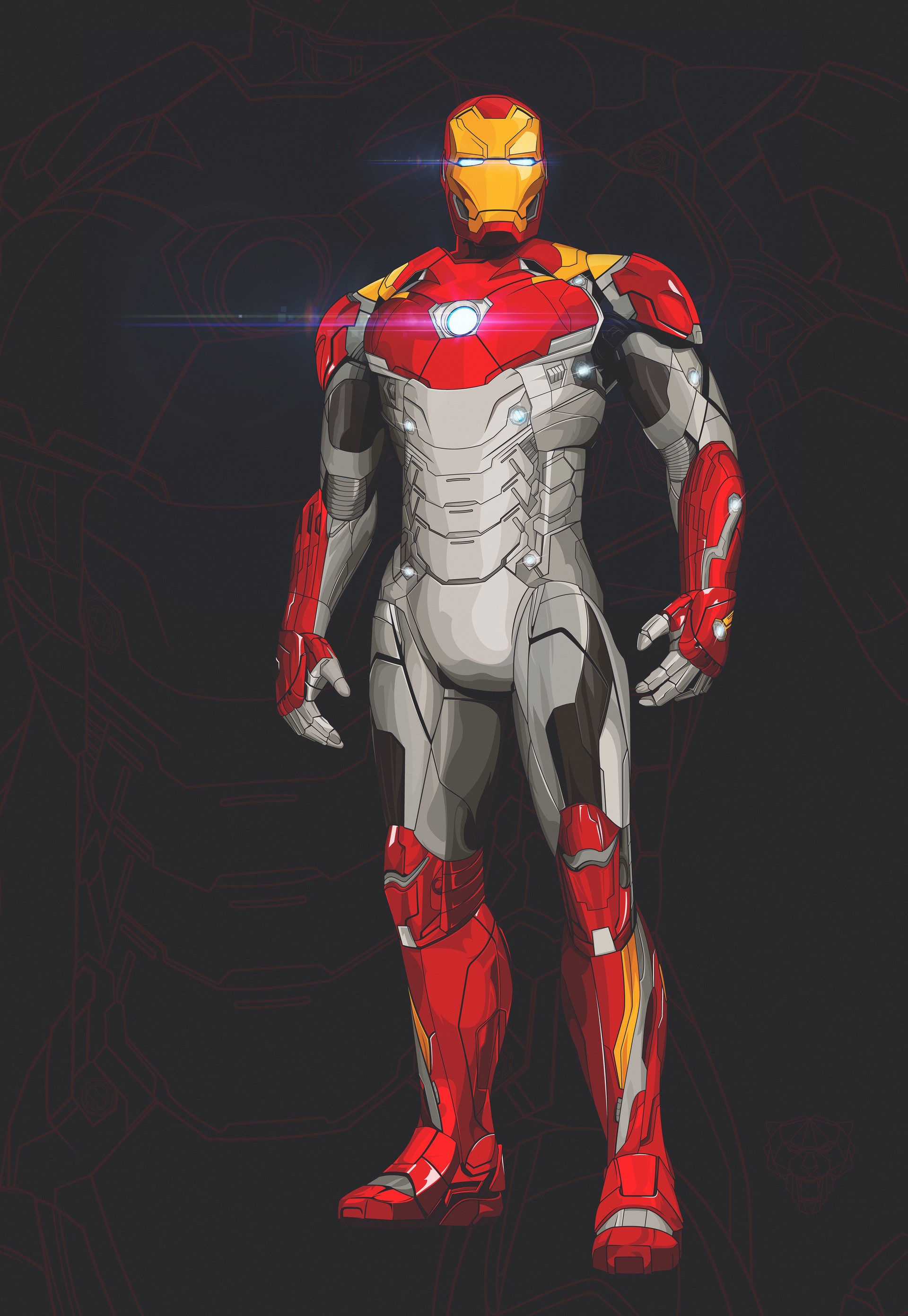 how to draw iron man mark 47