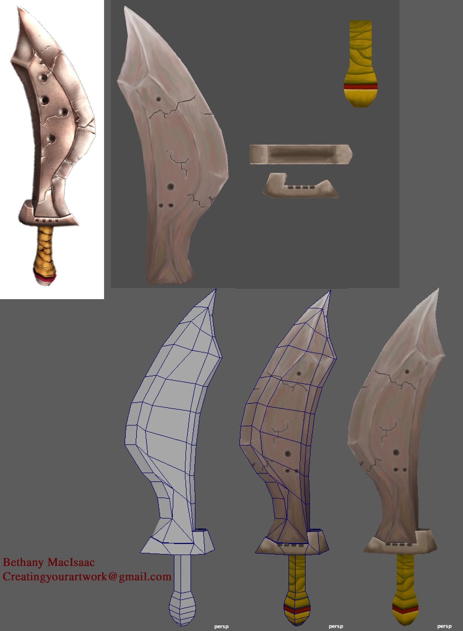 ArtStation - Week Two: Stylized UVs (The Lumite and Iron Swords from ...