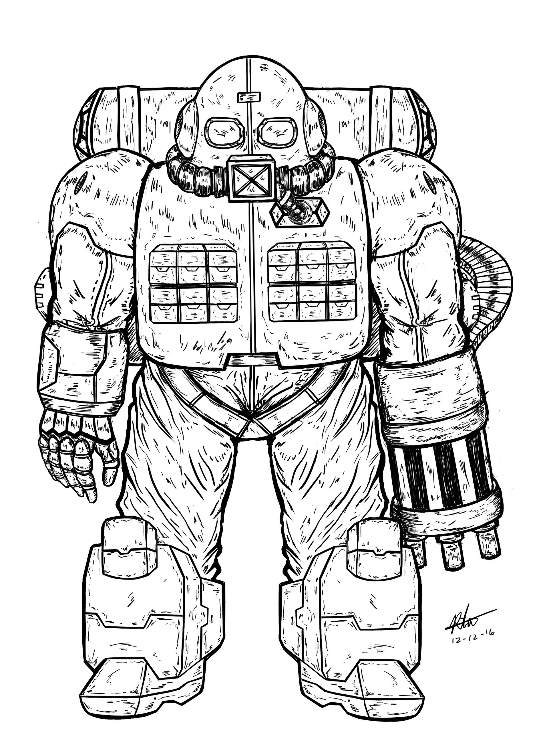 juggernaut suit drawing