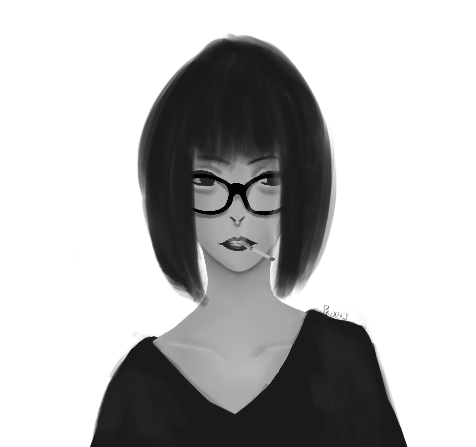 ArtStation - Smoking Girl