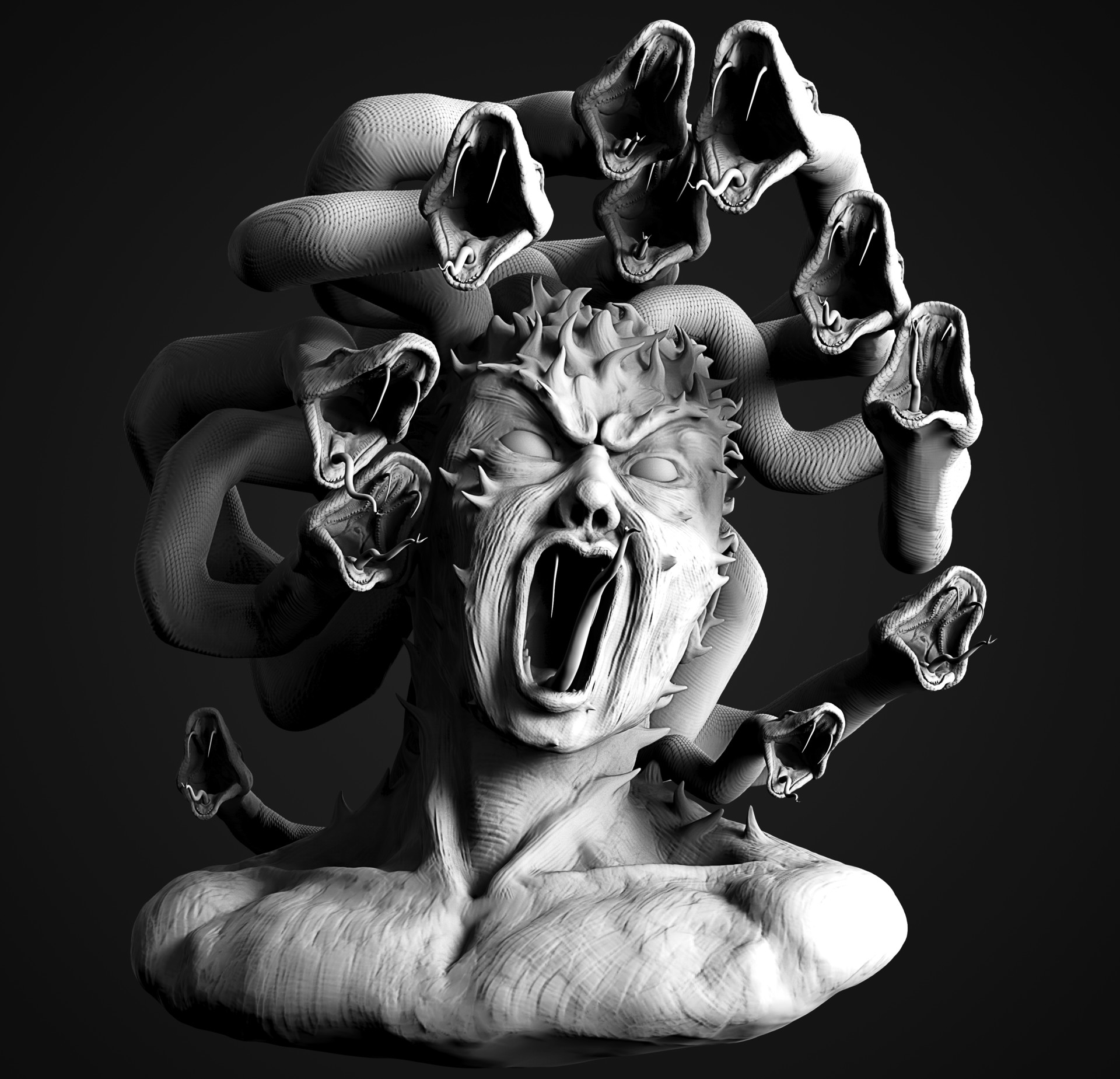 ArtStation - Bust Angry Medusa