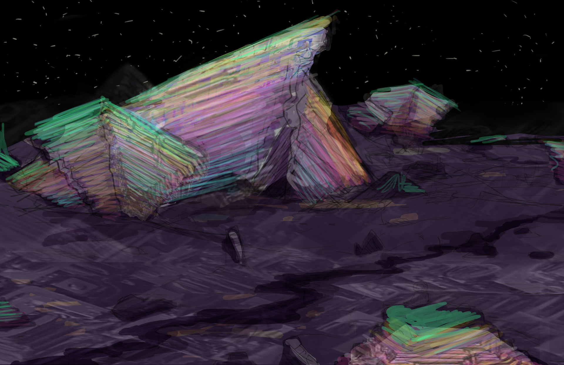 ArtStation - Bismuth Planet sketch