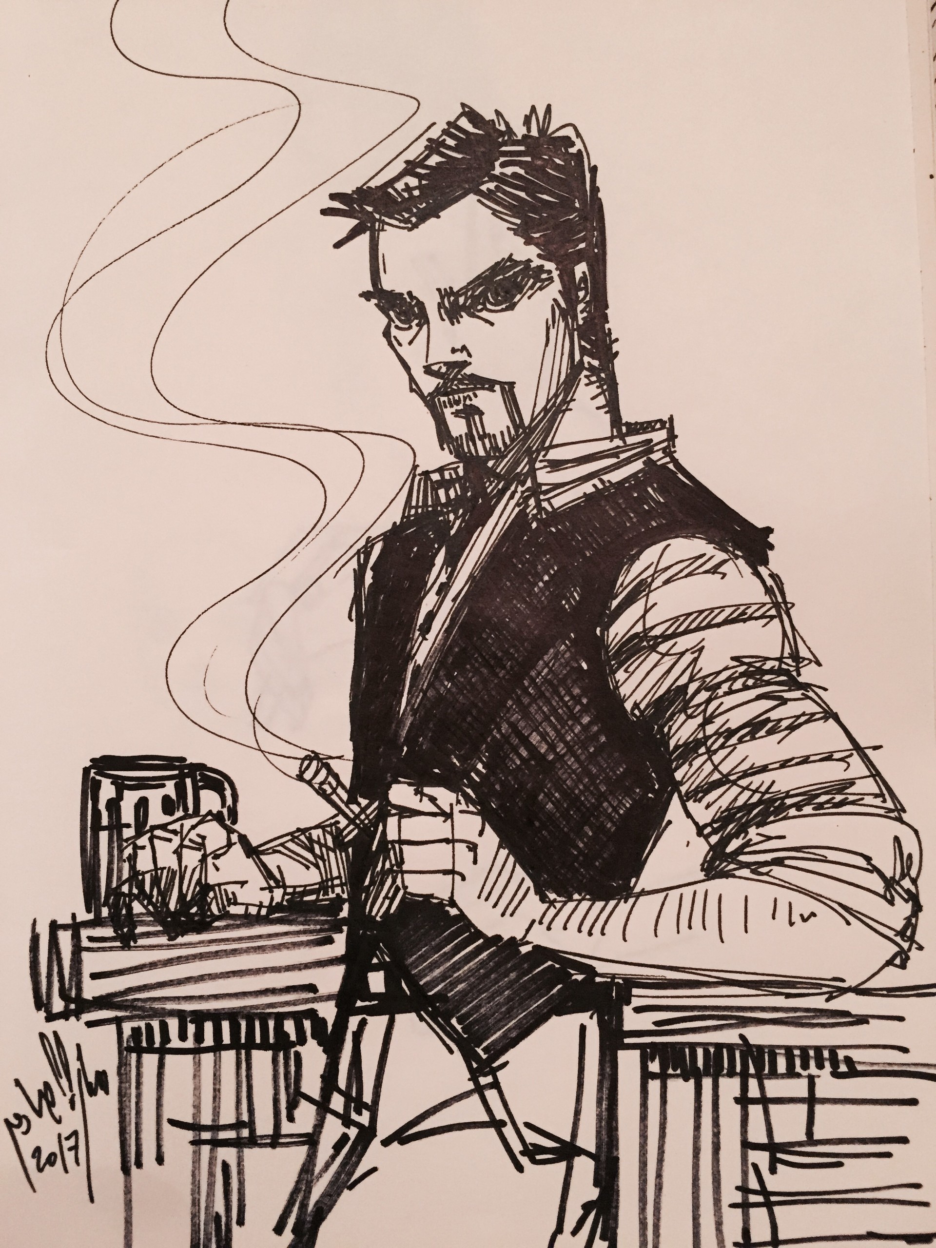 ArtStation - Late 9 and 10 #Inktober 2017