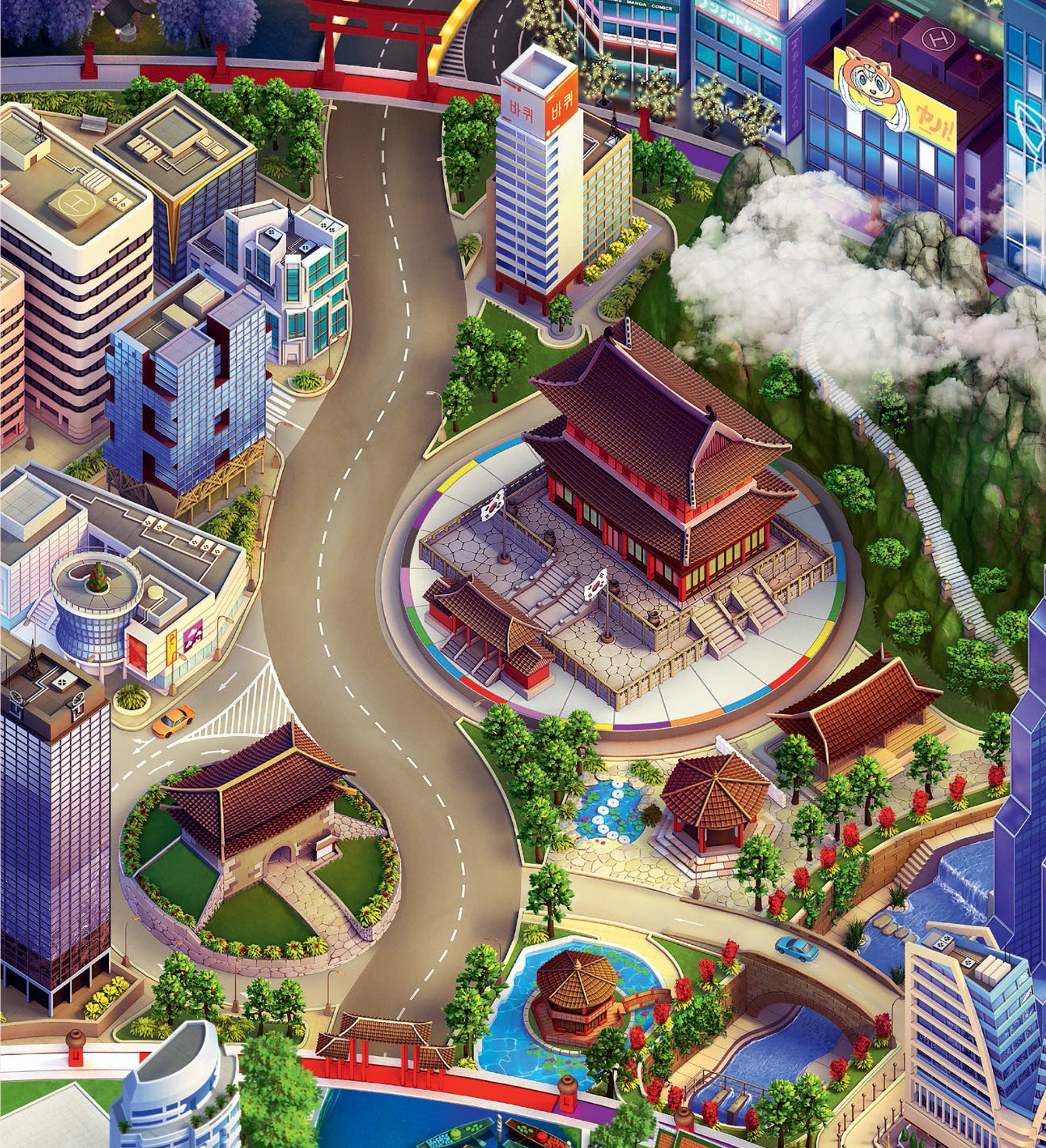 ArtStation - Seoul, South Korea (Wheel of Fortune)