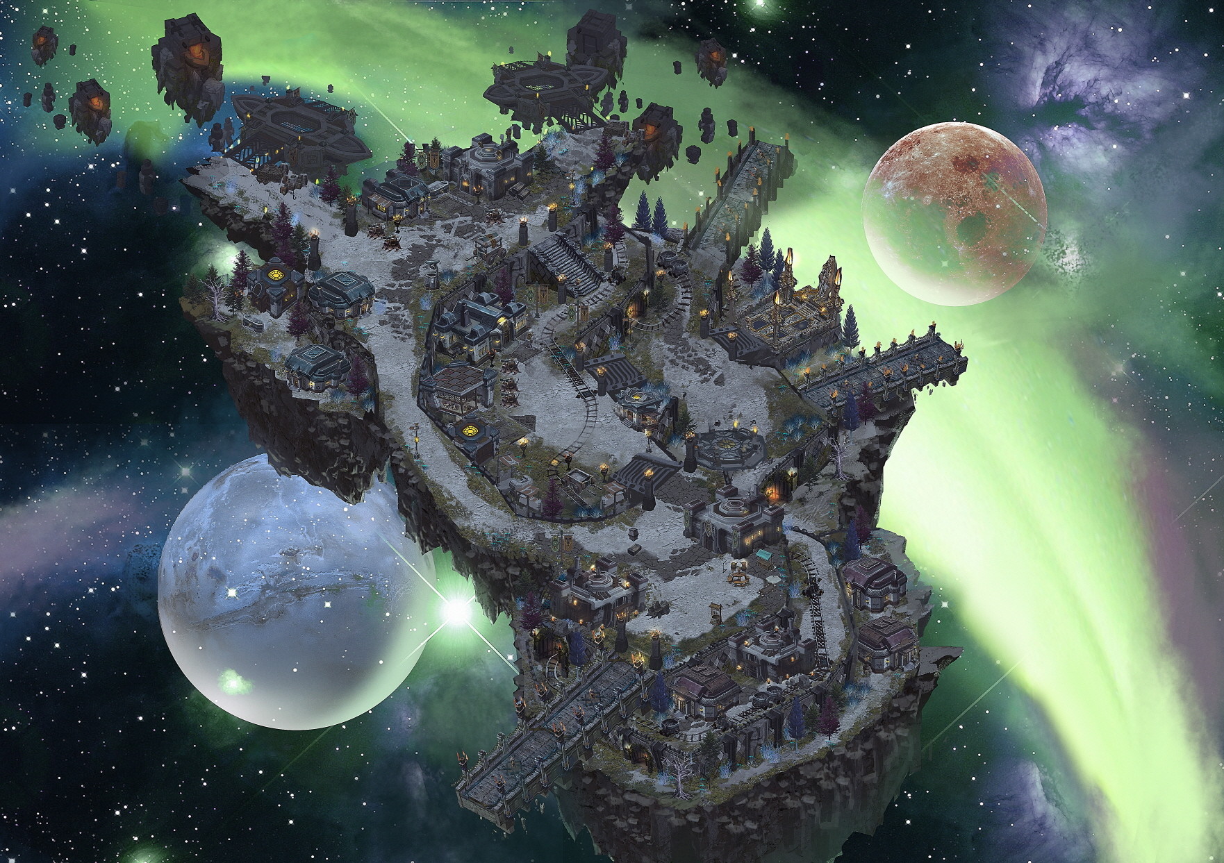 ArtStation - Concept of Dudrin Dwarf Village in MU legend