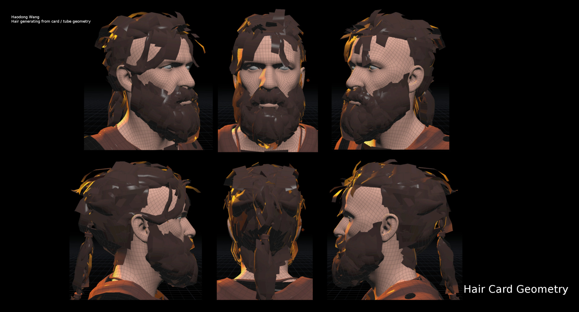 Haodong Wang - Houdini Convert Hair Card / Tube Geometry into Hair Curves