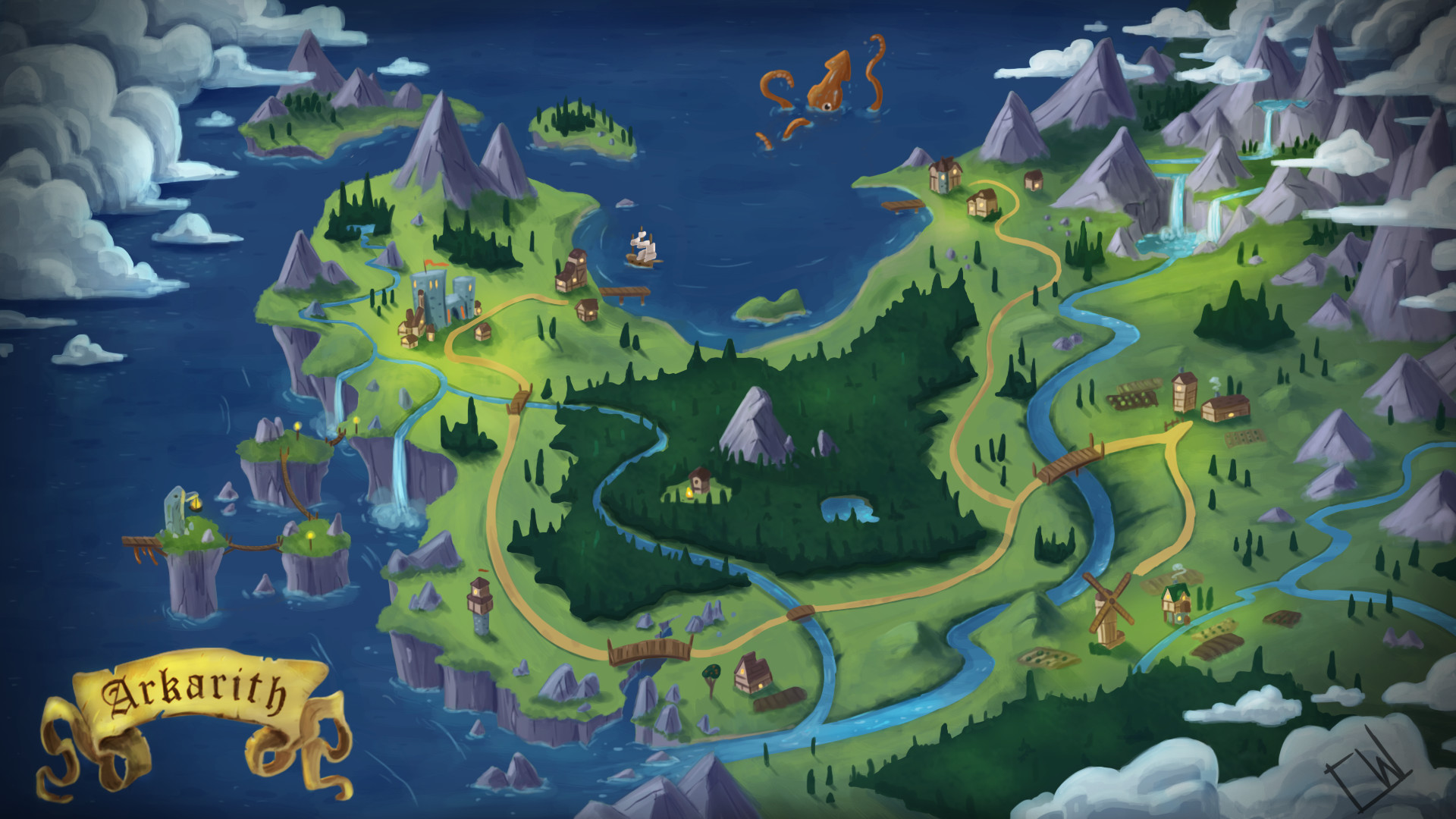 Arkarith Map by Connor Widdows : r/imaginarymaps