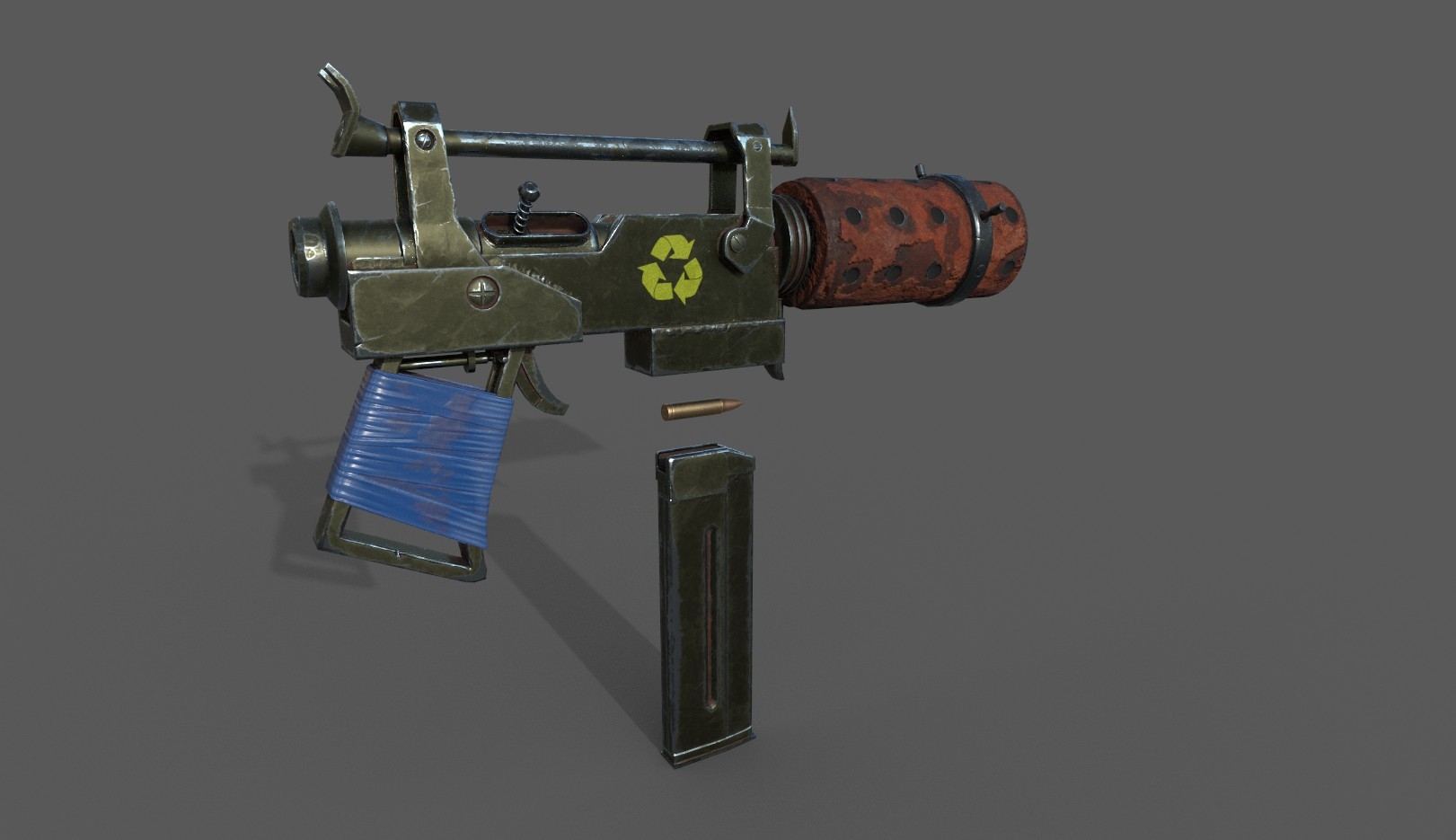 ArtStation - Submachine crafted gun