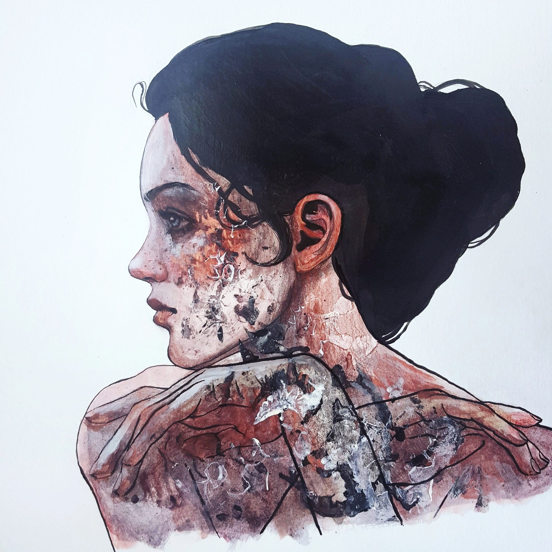 ArtStation - Traditional Mixed Media Texture Experiment