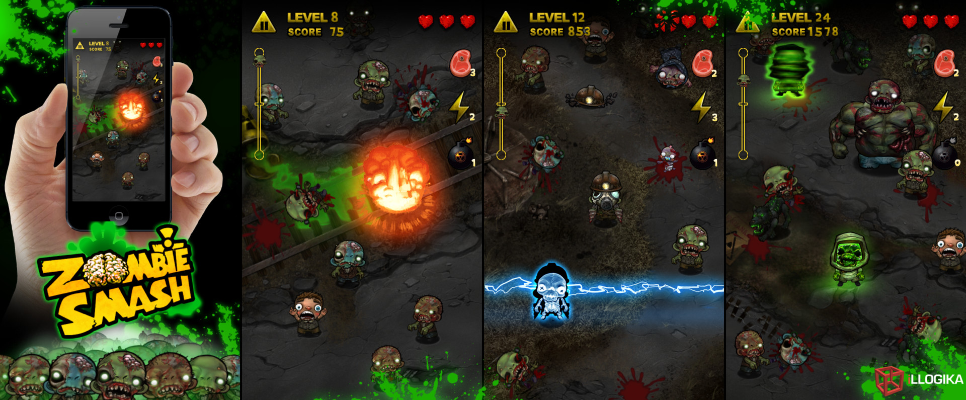 Vincent Turcot - ZOMBIE SMASH - APP GAME - ART