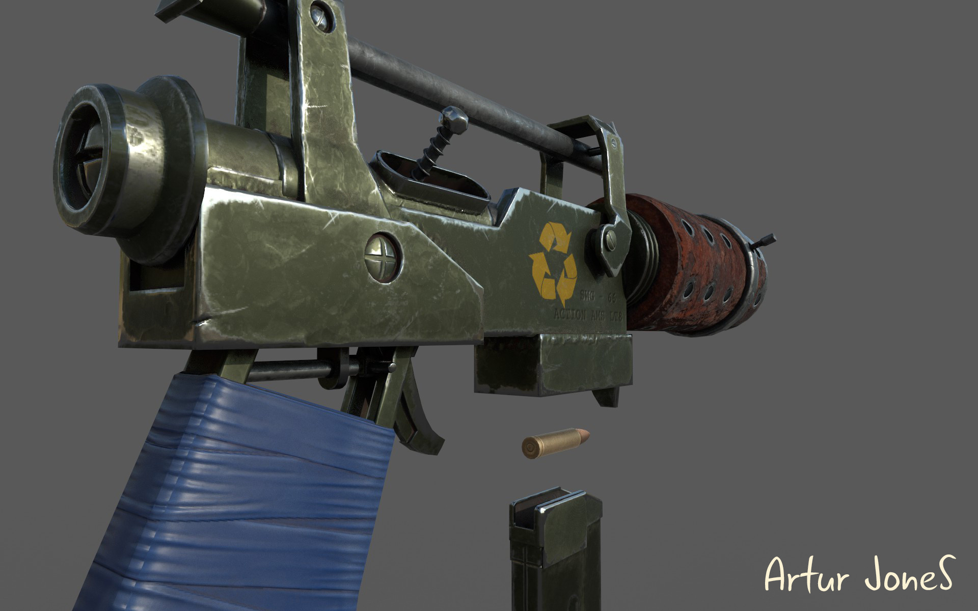 Artur Jones - Stylized Submachine Crafted Gun