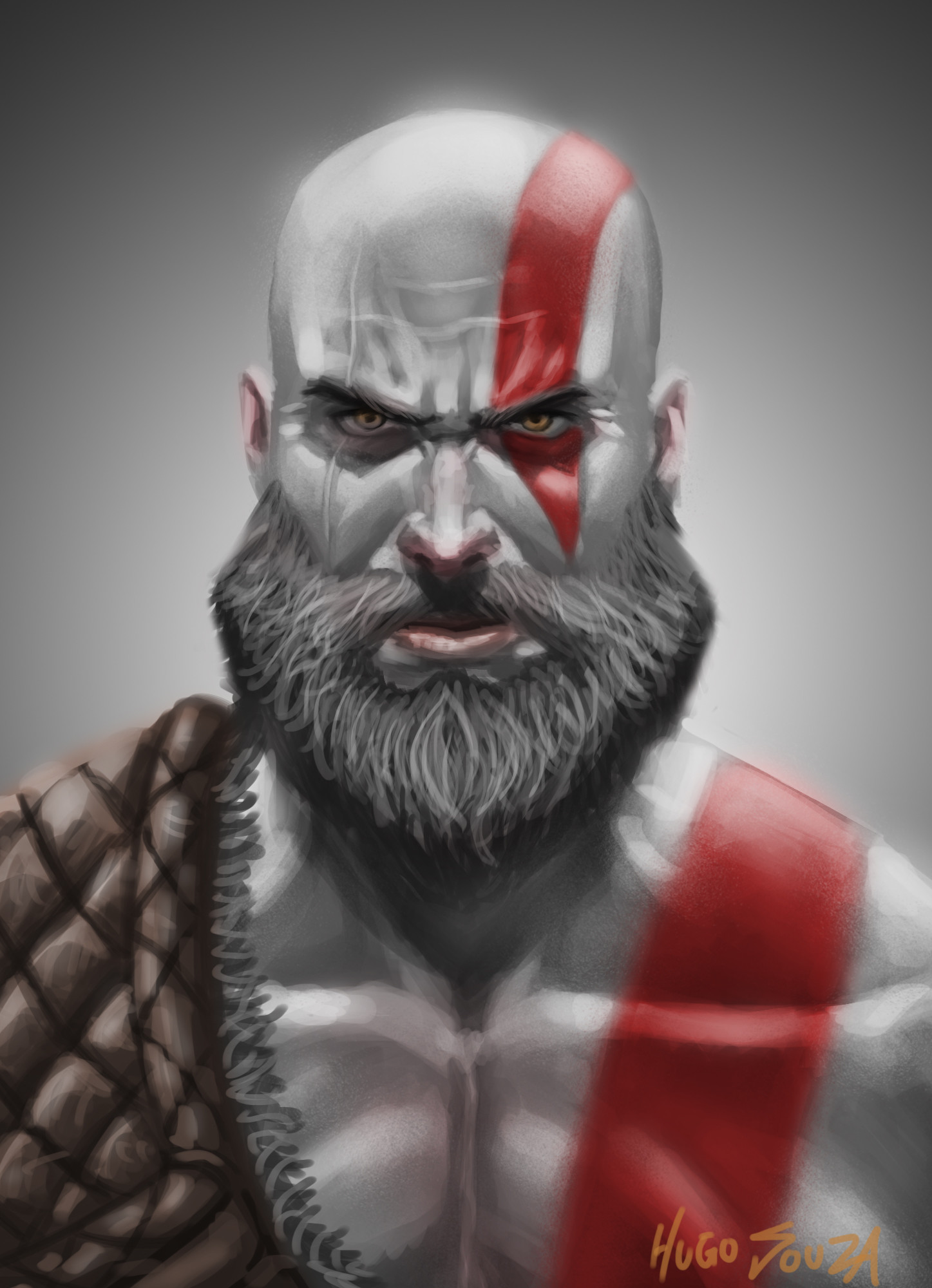 ArtStation - Kratos portrait study