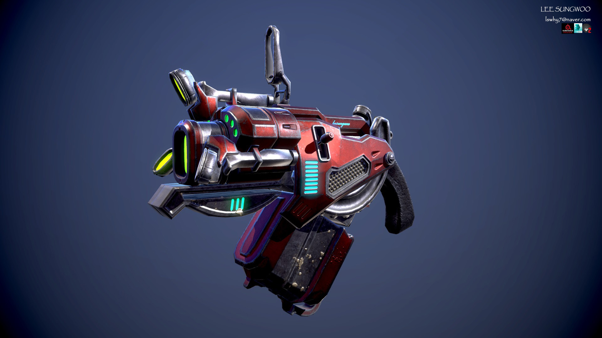 ArtStation - sci-fi plasma gun - Phase 1