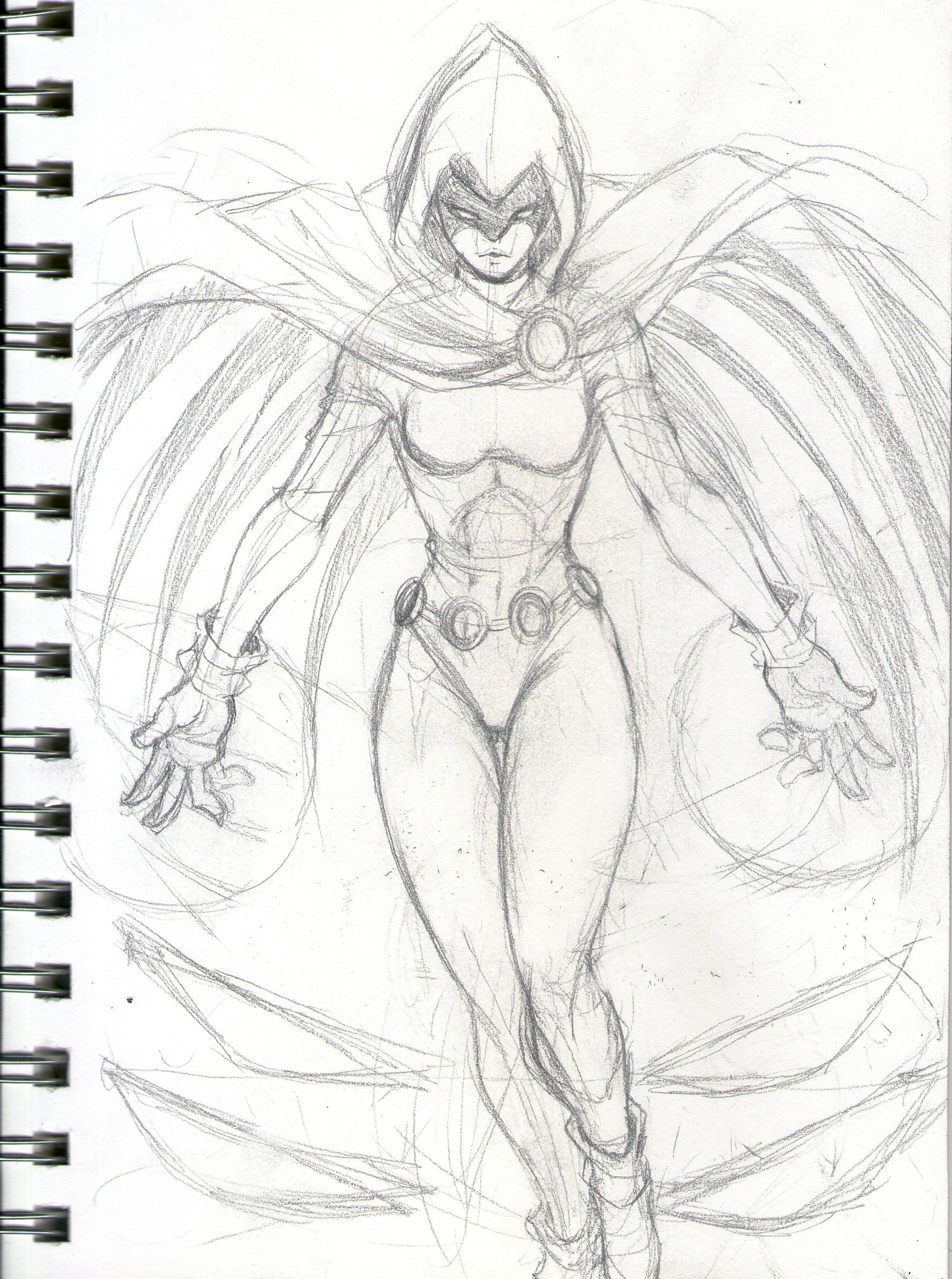 raven coloring pages teen titans