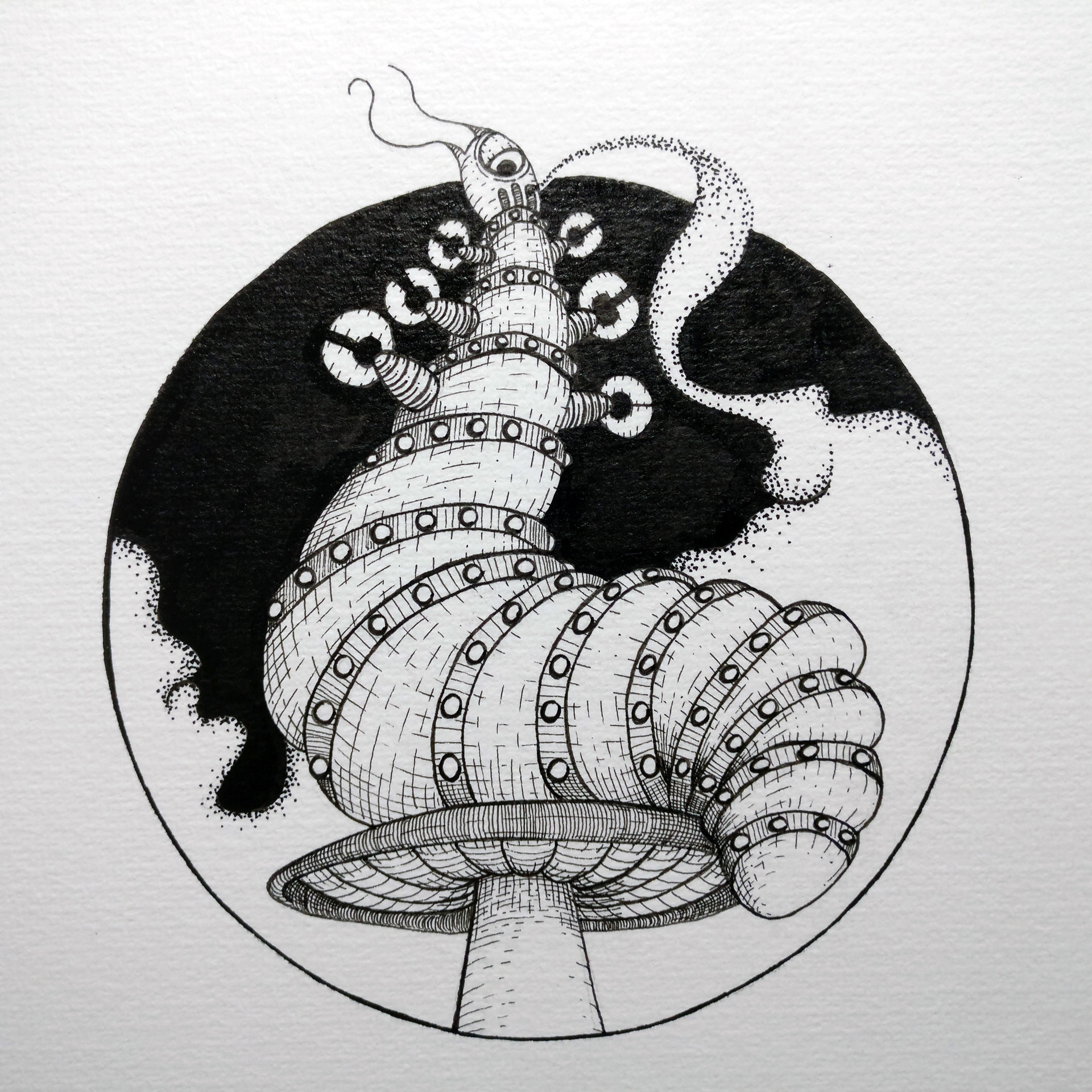 ArtStation - Inktober 2017: Born in Steam and Ink, Gigantic