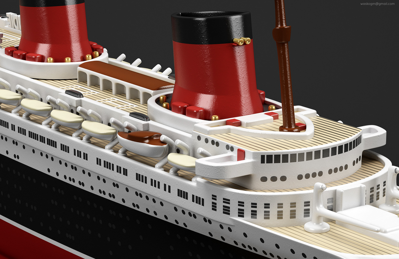 Vasilije Ristovic - Ocean Liner "SS Normandie" 1932