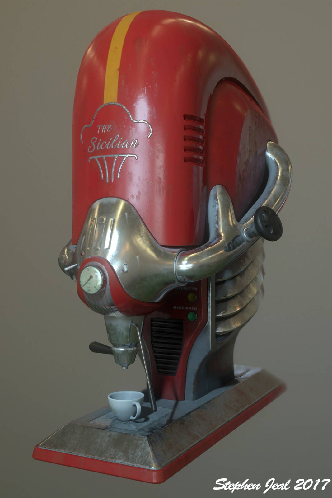 Stephen Jeal - The Sicilian Espresso Machine (Fall Out 4 Art)