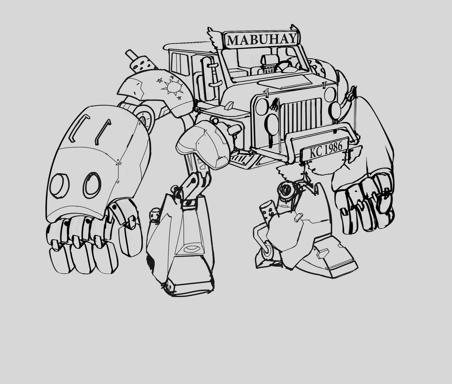 jeepney coloring sheet