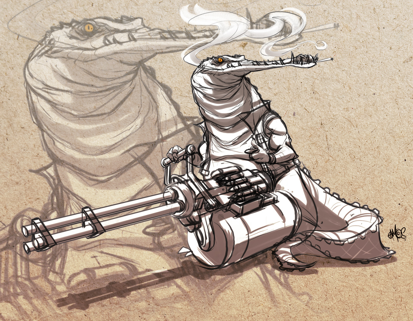 ArtStation - Croc character concept