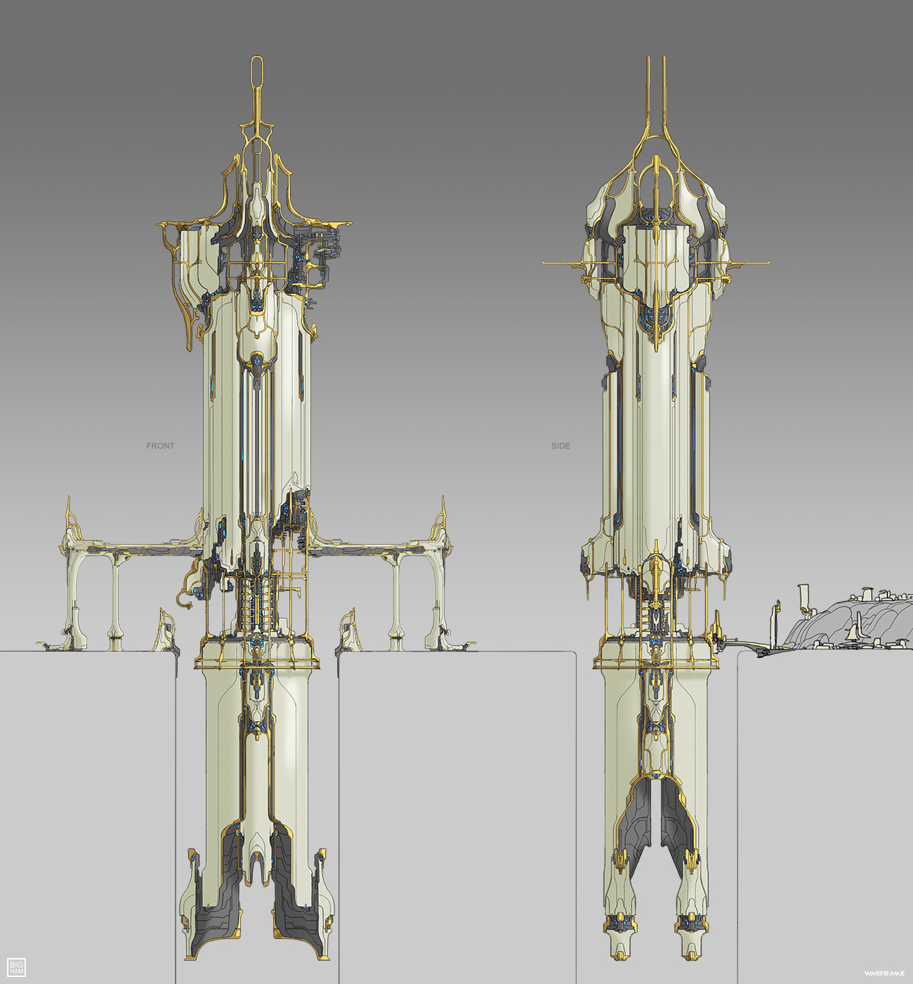 Sean Bigham - Warframe: Cetus Town structures and Props