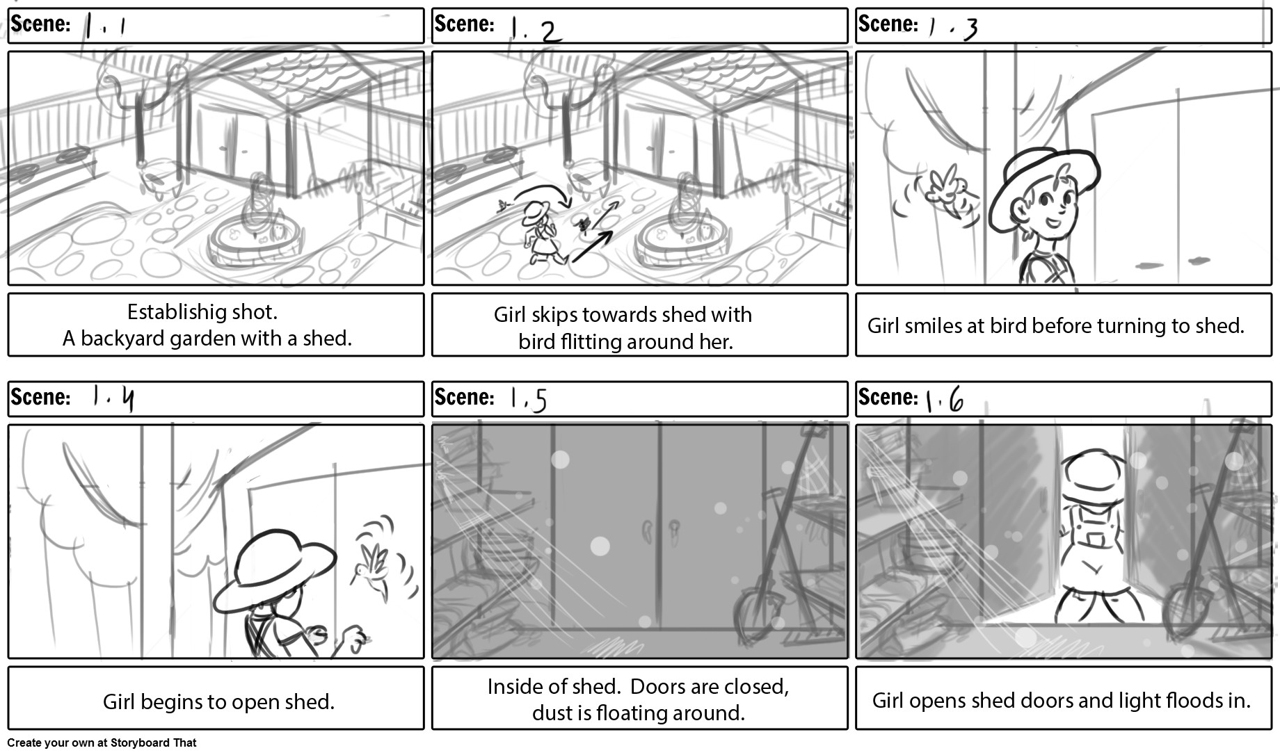 Artstation Little Hero Storyboard