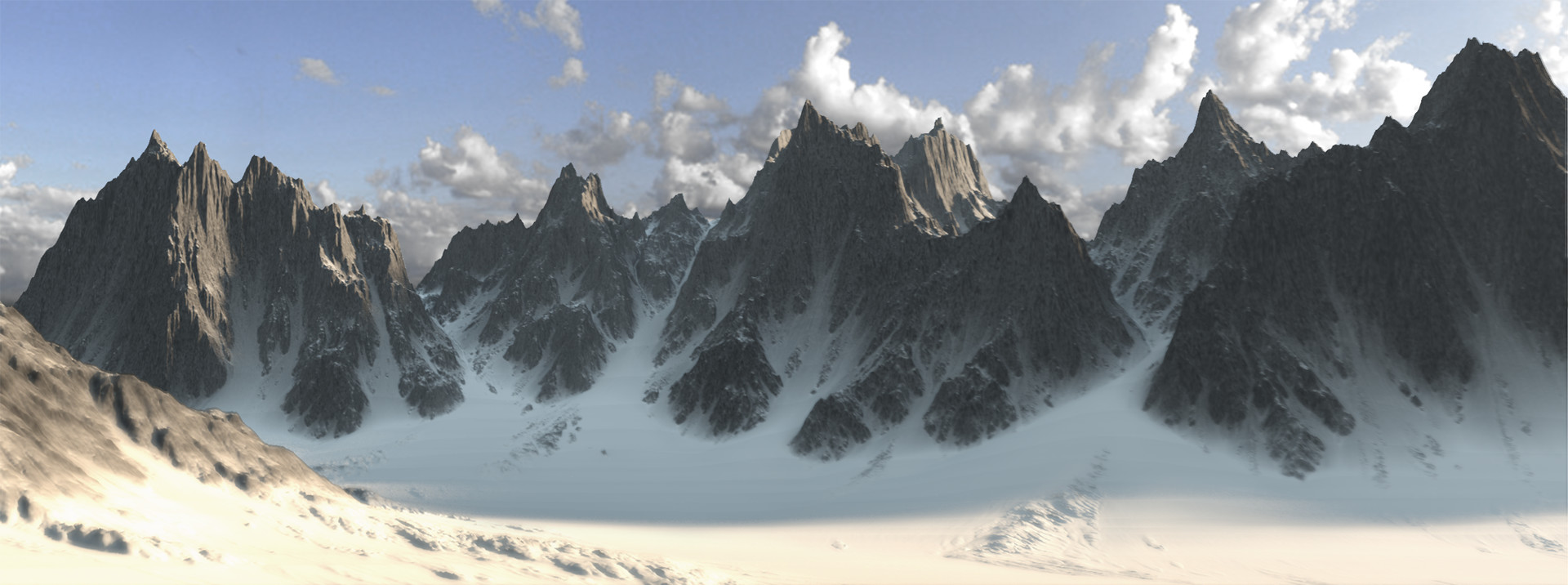 ArtStation - Mountains Matte Painting