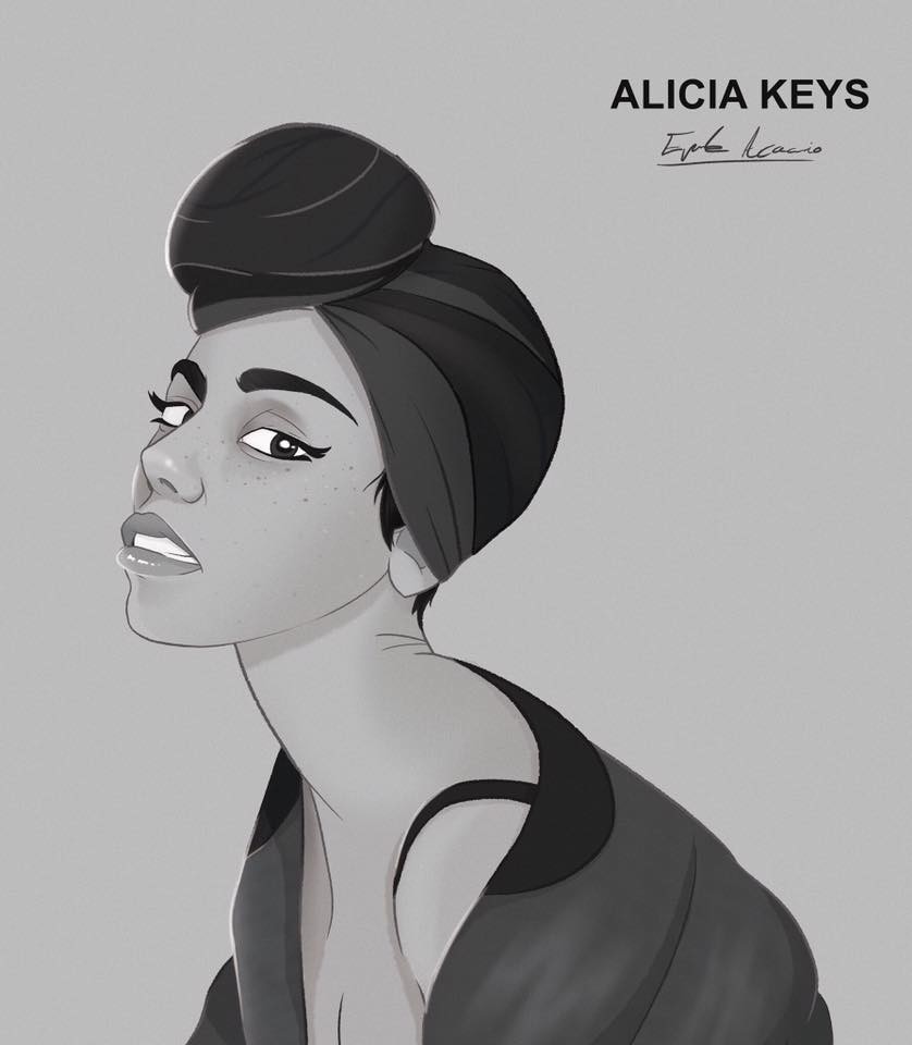 Drawing Of Alicia Keys