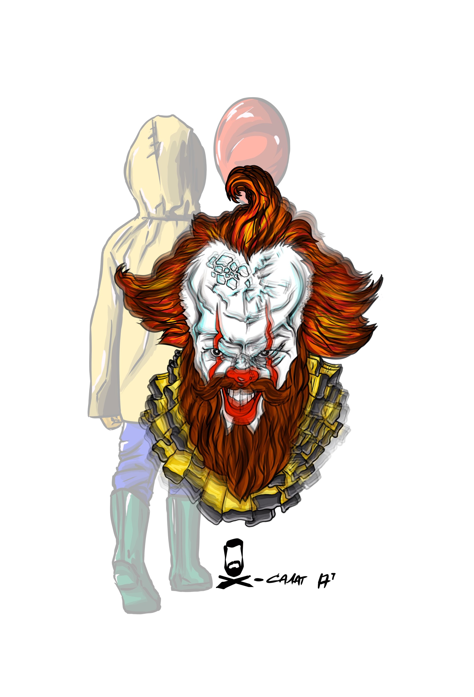 ArtStation - Pennywise bearded clown
