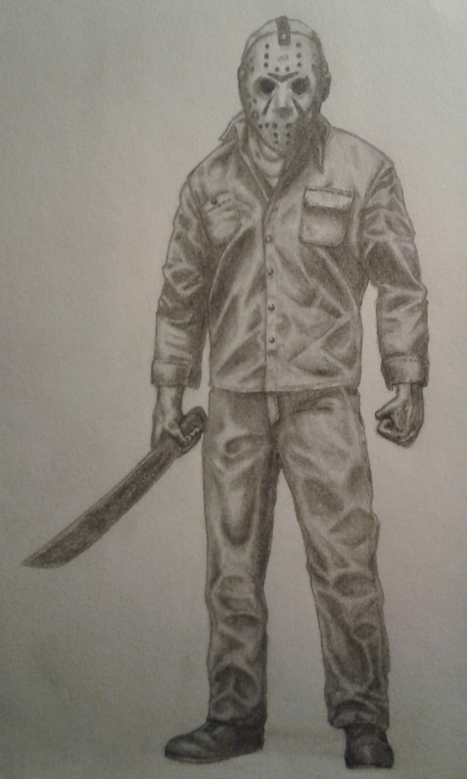 Friday The 13th Drawings In Pencil Jason Friday The 13 Drawing By