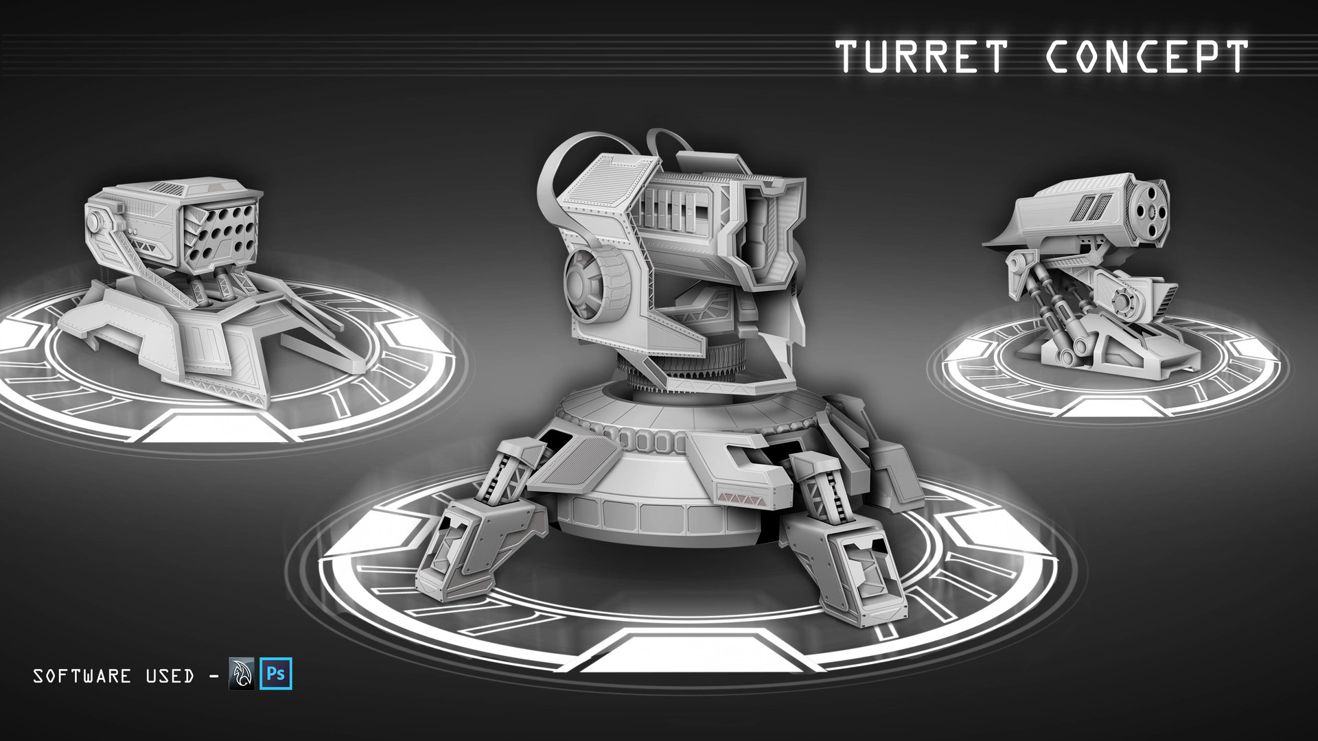 ArtStation - Turret guns, Shivam Kumar