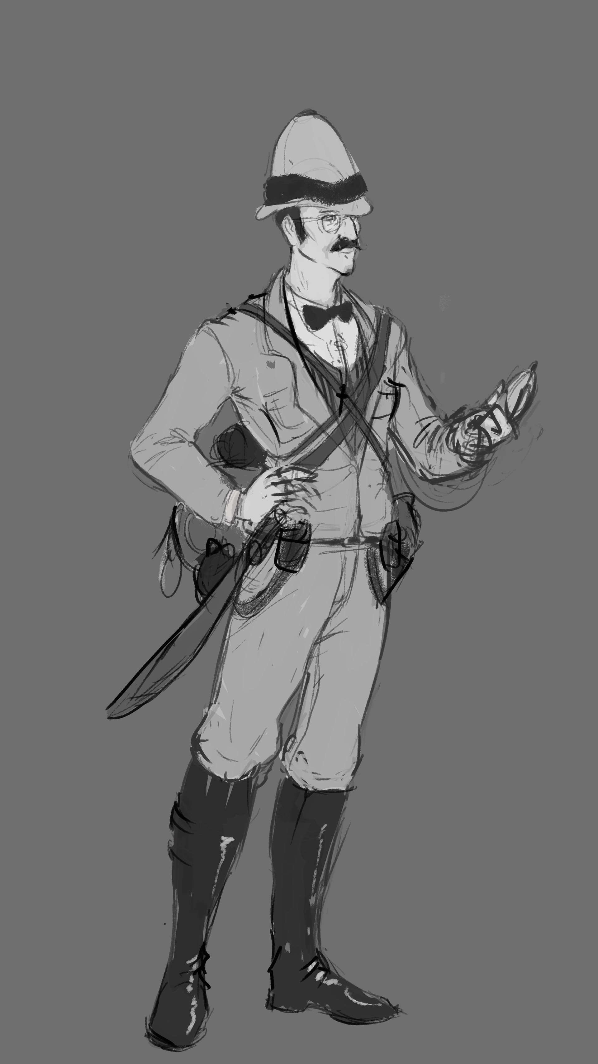 African Hunter Drawing