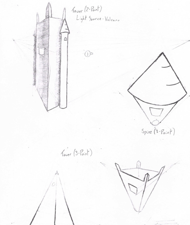 ArtStation - Tower Perspective Work