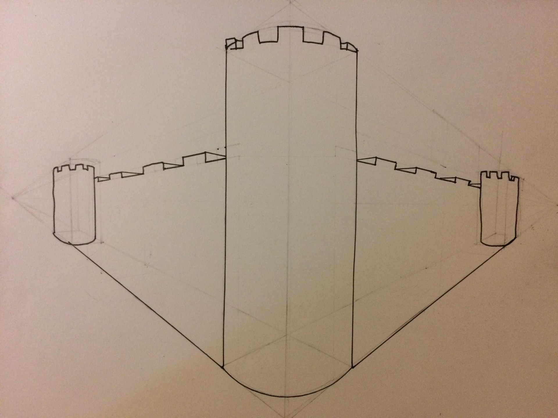Emma Catherine - 2 Point Perspective Castle
