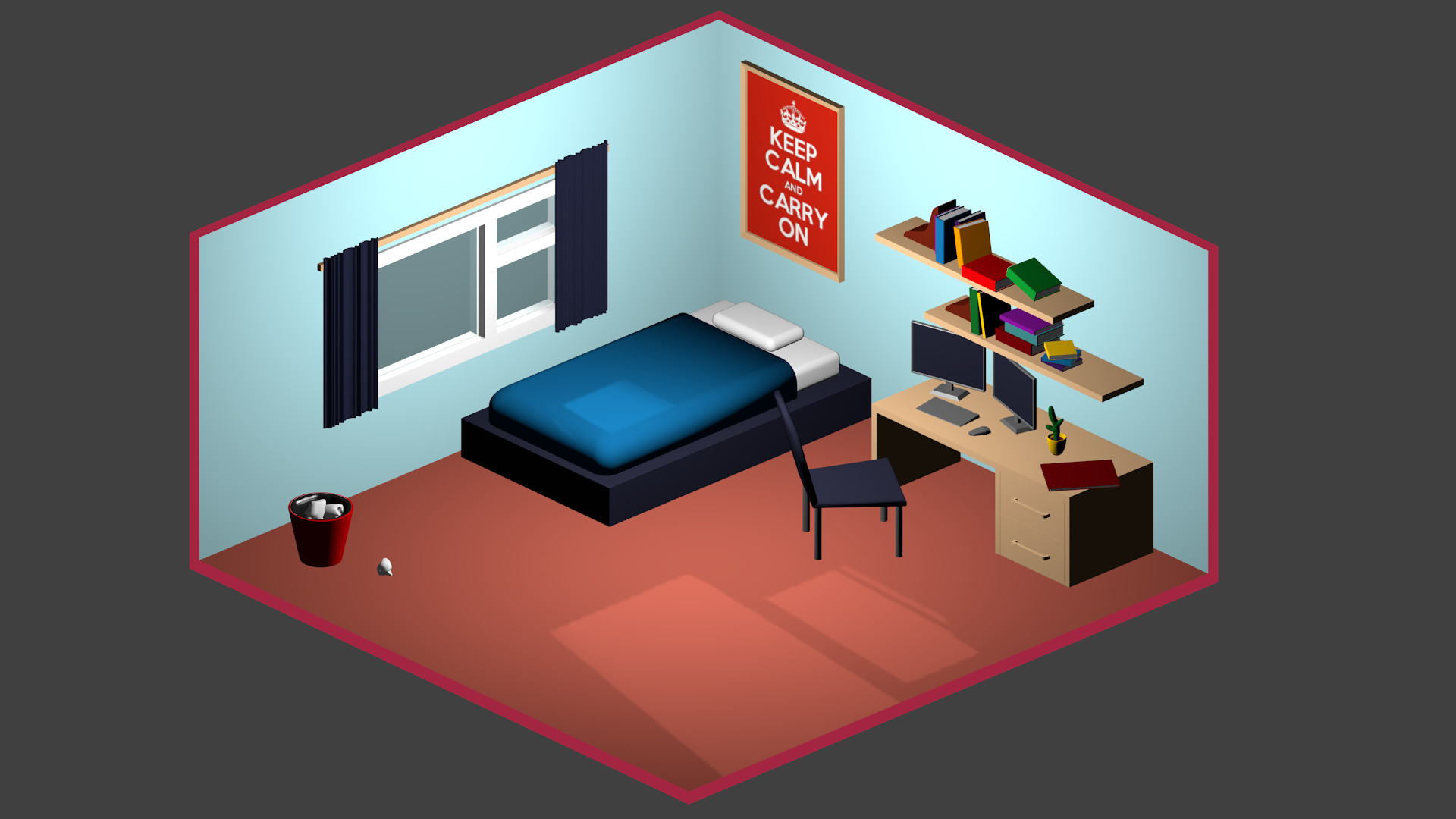 ArtStation - Isometric Bedroom