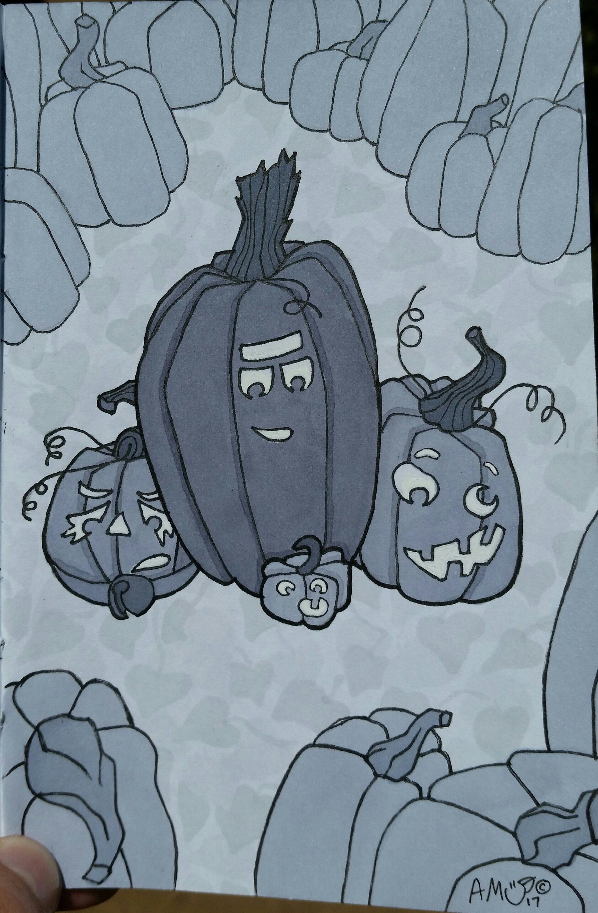ArtStation - Inktober17 Day 18! Pumpkin Pals!
