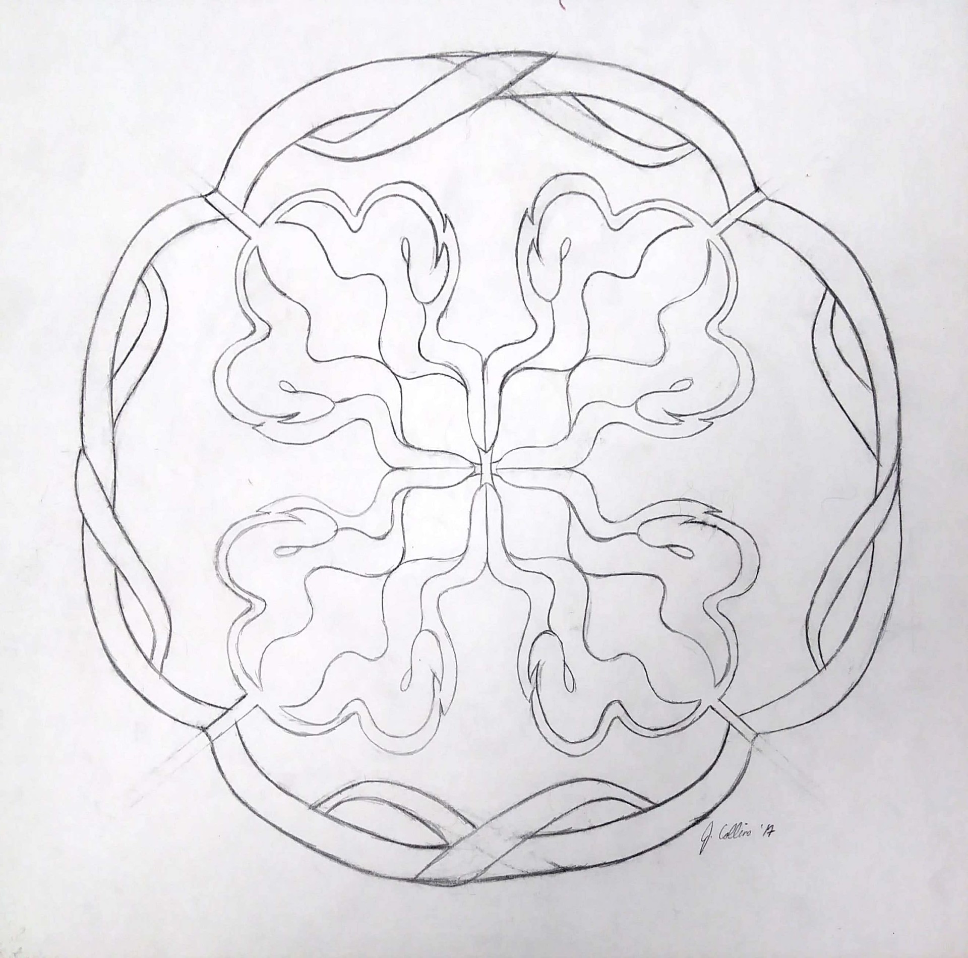 Black And White Radial Designs